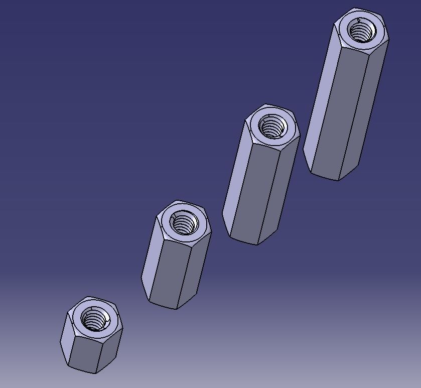 M10 Hexagonal Stud Connector 3D model 3D printable | CGTrader
