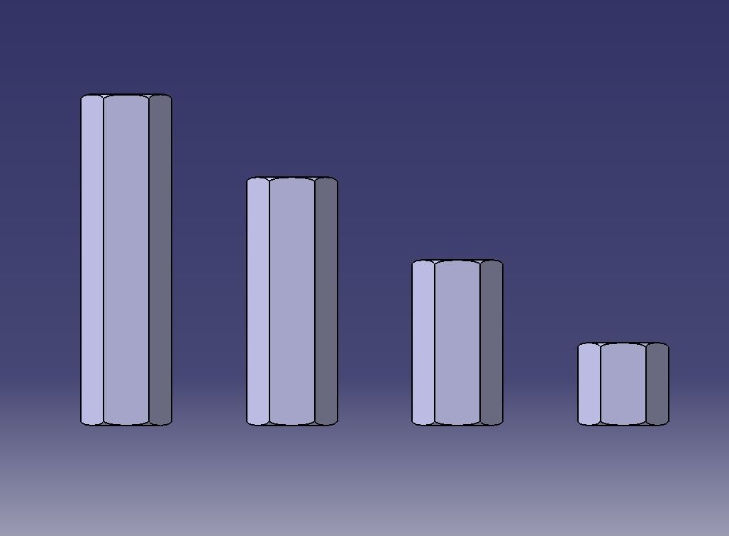 M12 Hexagonal Stud Connector 3D model 3D printable | CGTrader