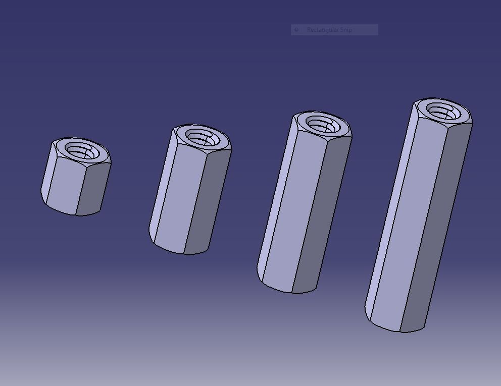 M12 Hexagonal Stud Connector 3D model 3D printable | CGTrader