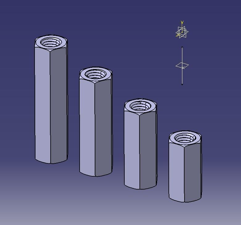 M20 Hexagonal Stud Connector 3D model 3D printable | CGTrader