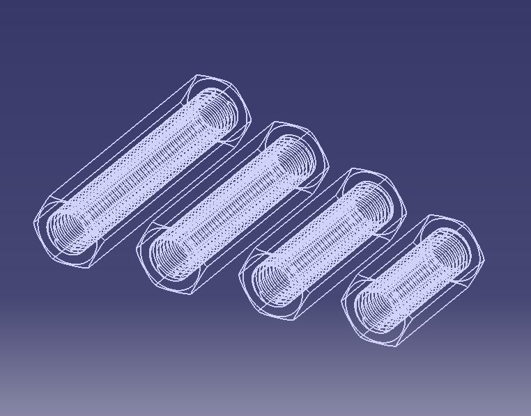 M20 Hexagonal Stud Connector 3D model 3D printable | CGTrader
