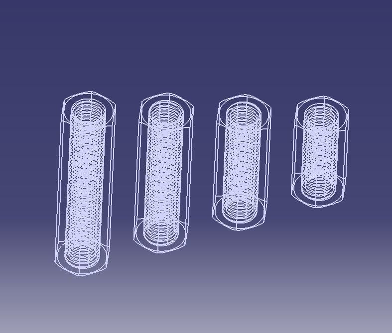 M20 Hexagonal Stud Connector 3D model 3D printable | CGTrader