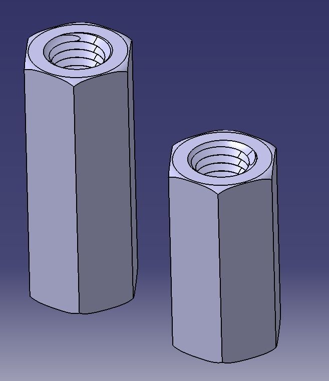M20 Hexagonal Stud Connector 3D model 3D printable | CGTrader