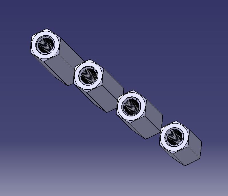 M20 Hexagonal Stud Connector 3D model 3D printable | CGTrader