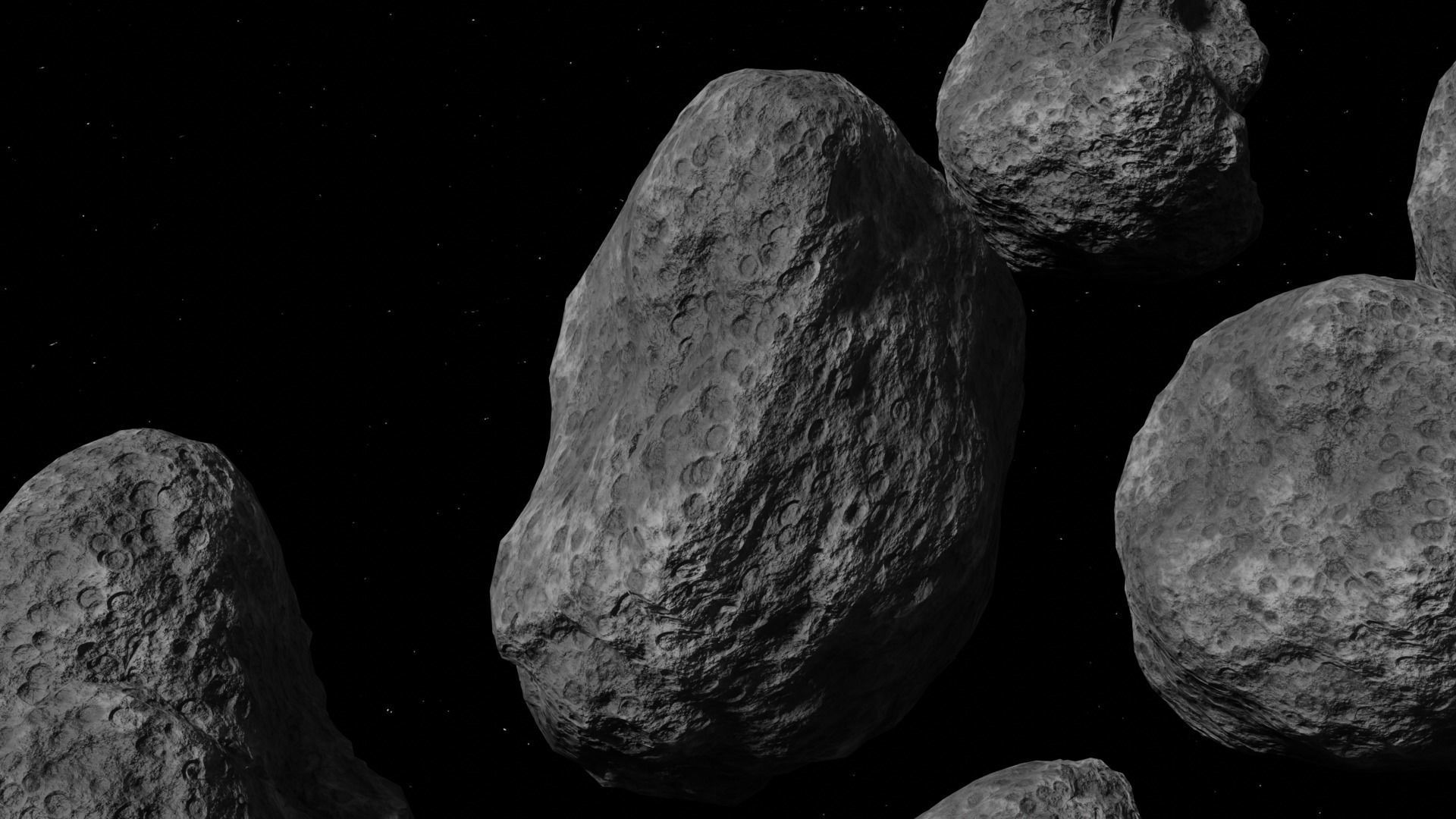 Asteroid Set group of rocks 3D model | CGTrader