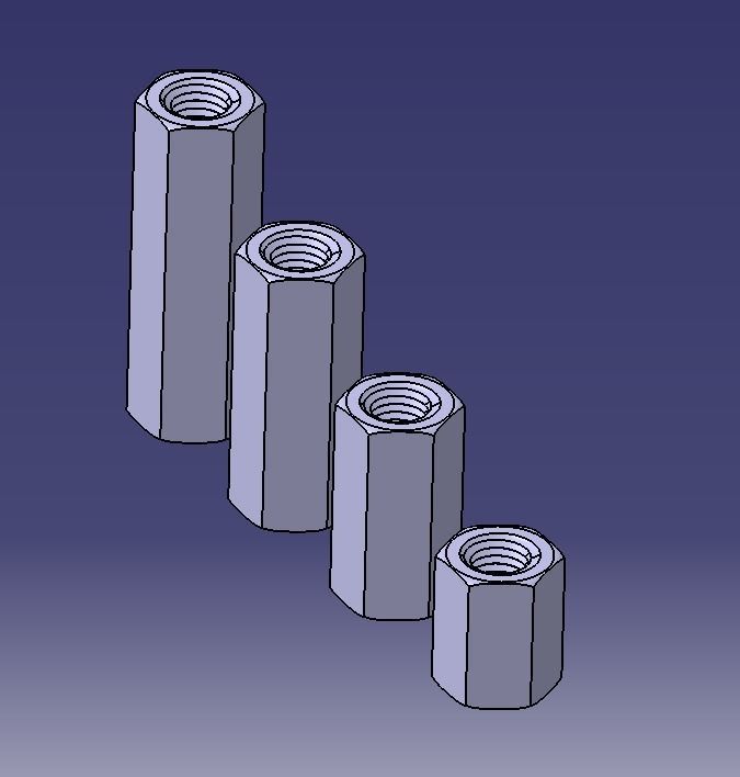 M30 Hexagonal Stud Connector 3D model 3D printable | CGTrader