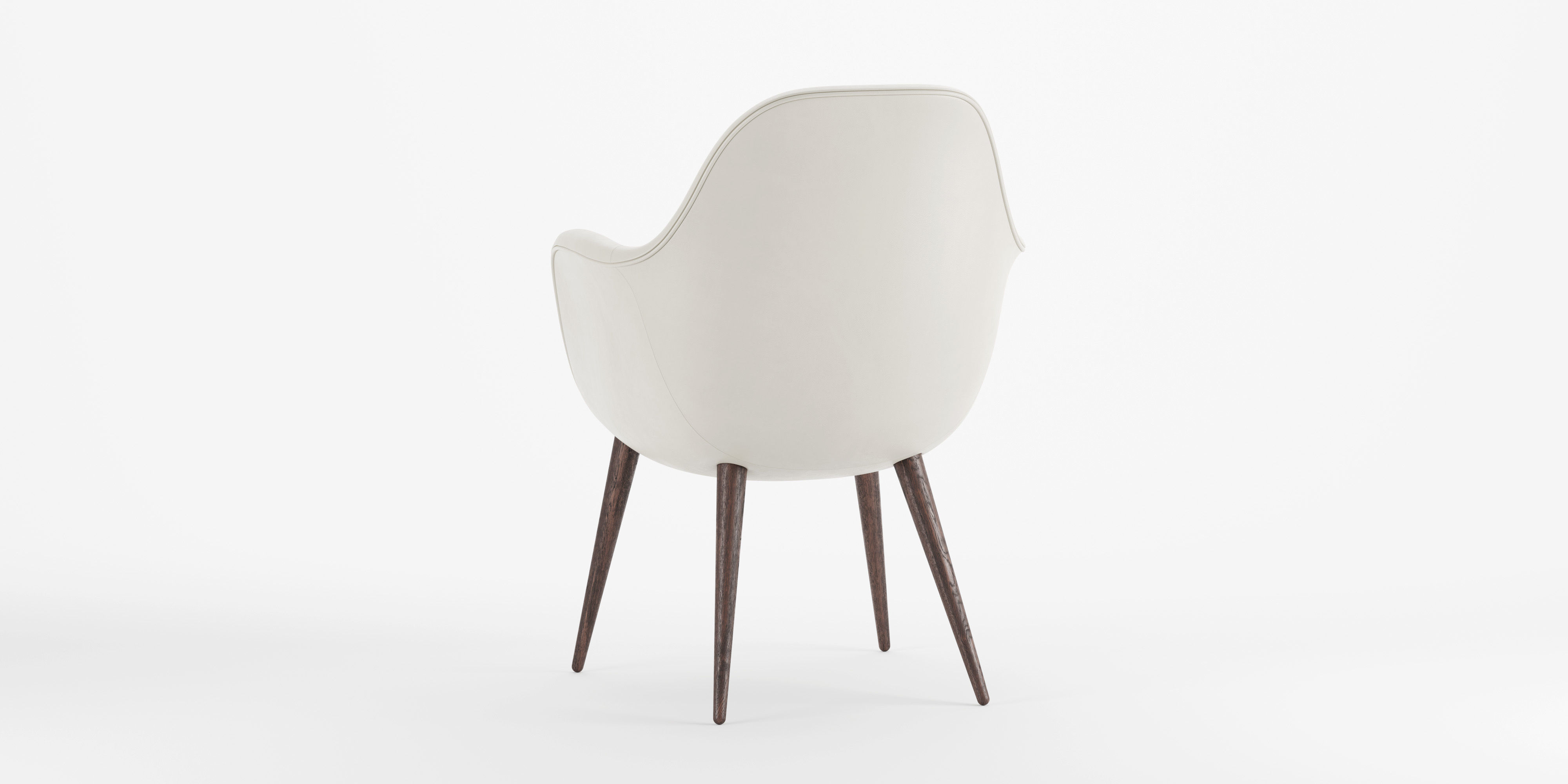 Fredericia Swoon dining chair wood base 2 upholstery variations 3D ...