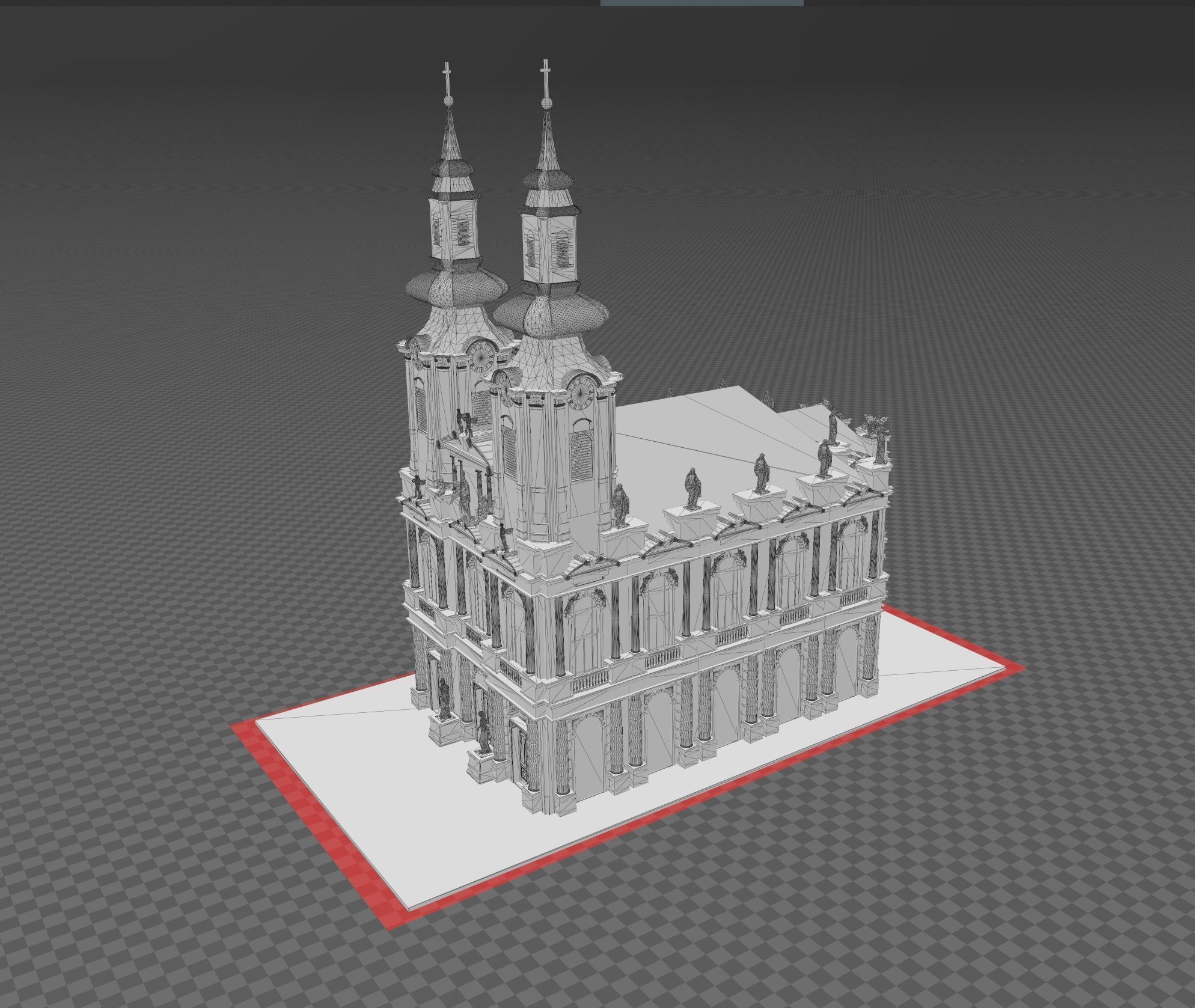 Barocco church - exterior interior 3D model | CGTrader