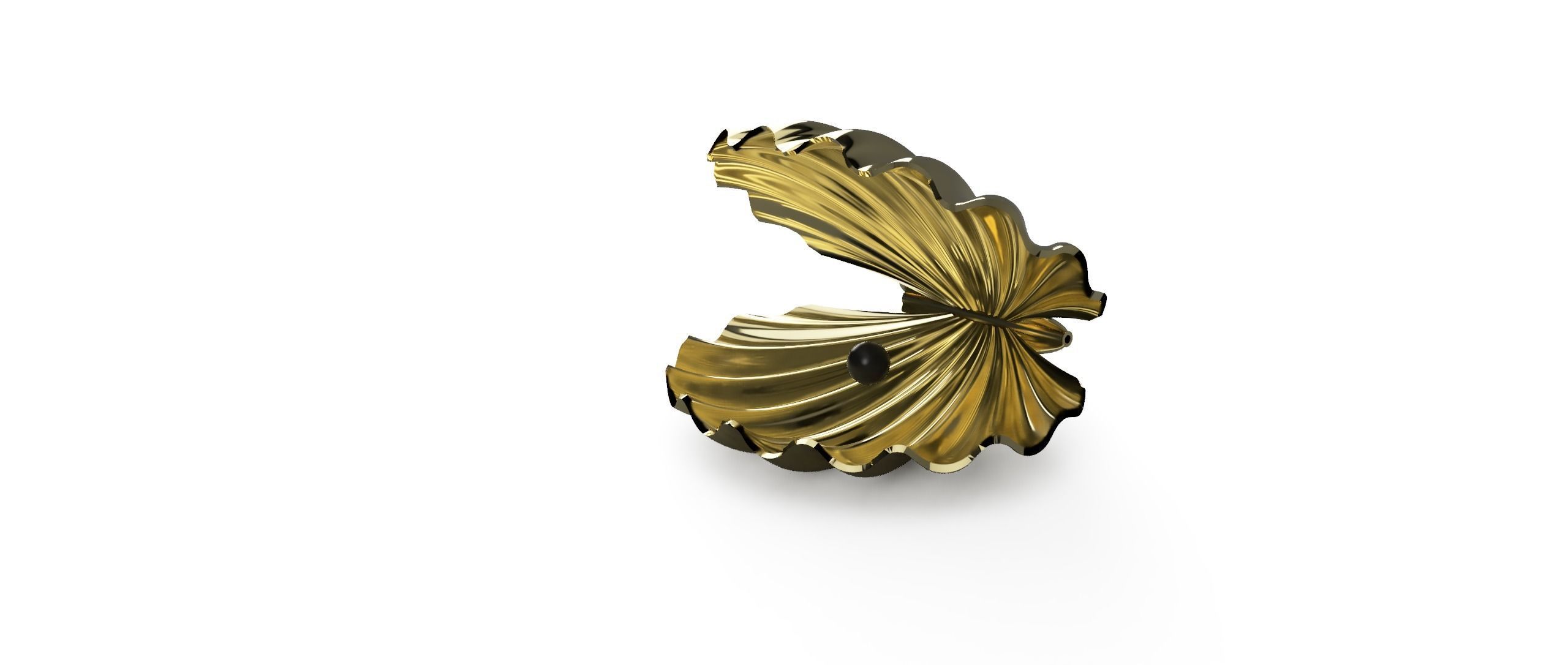 Clam with pearl and hinge 3D model 3D printable | CGTrader