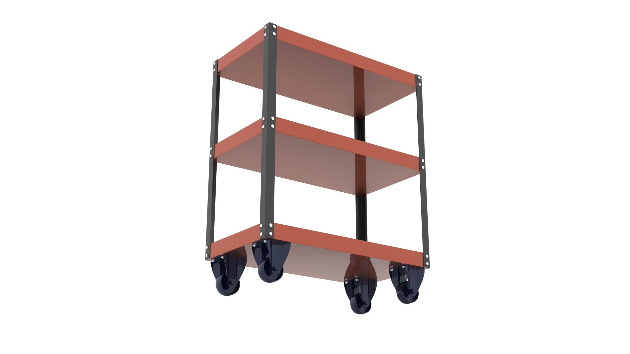 3D model INDUSTRIAL PARTS TROLLEY VR / AR / low-poly | CGTrader