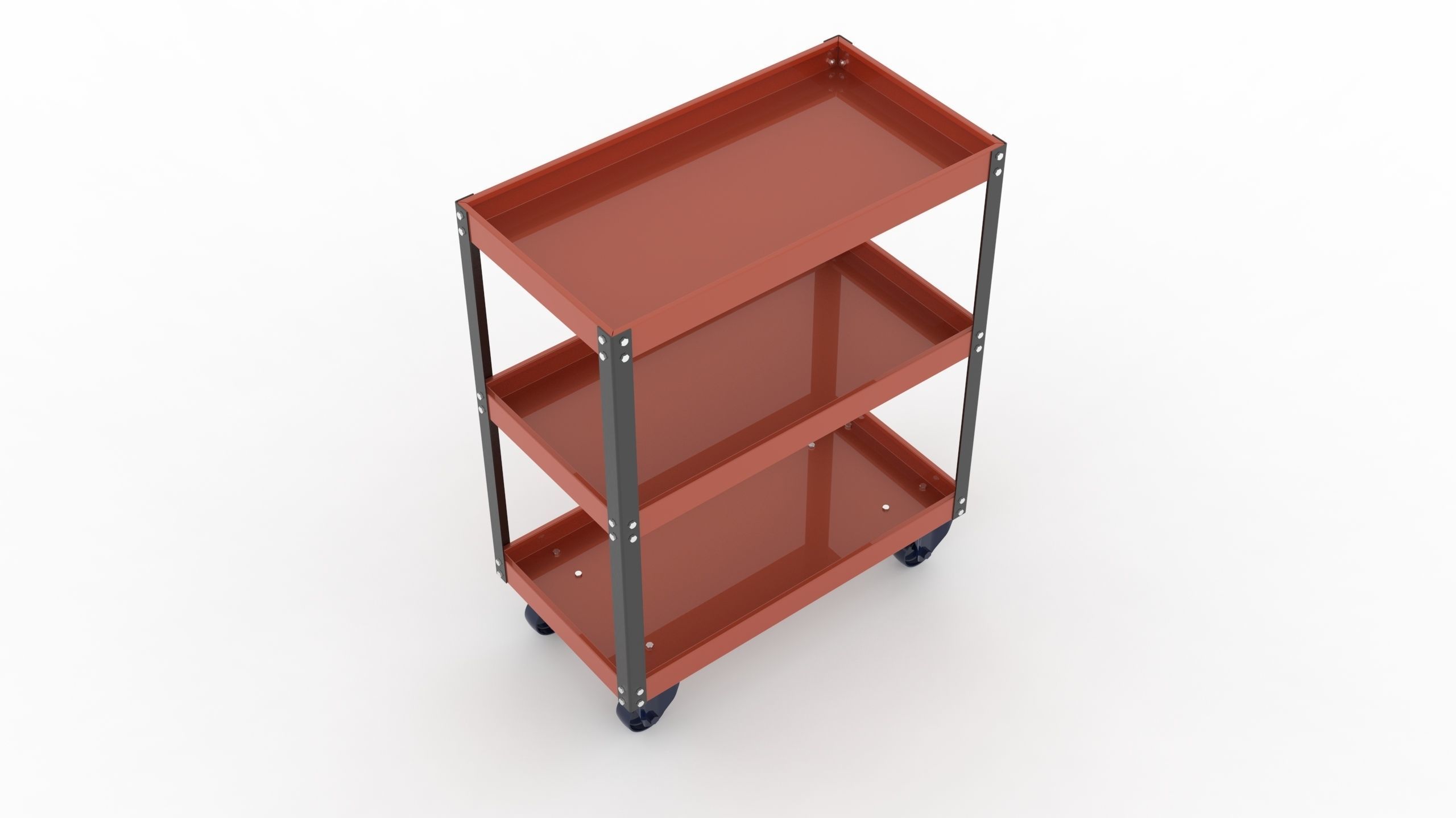 3D model INDUSTRIAL PARTS TROLLEY VR / AR / low-poly | CGTrader