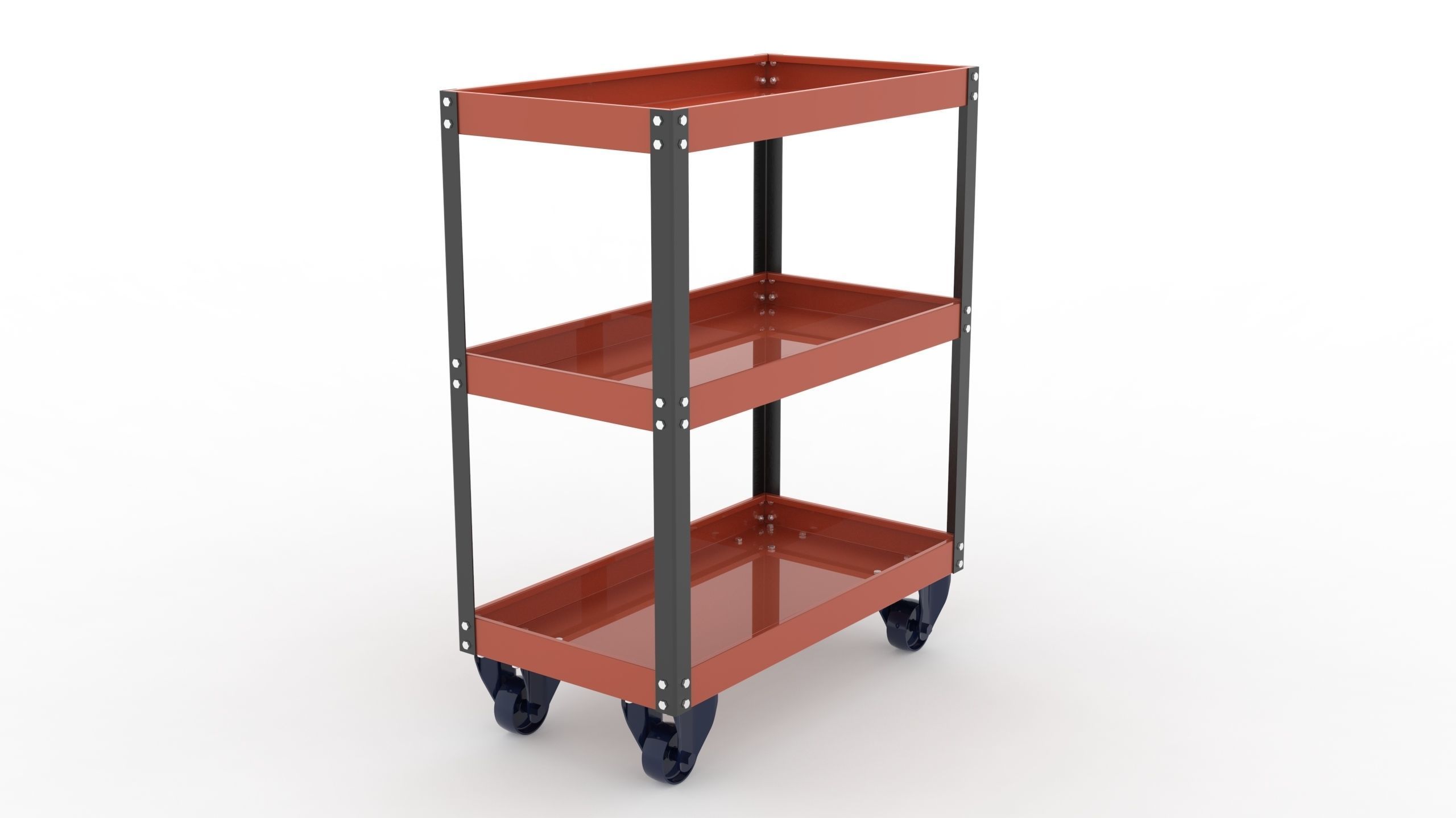 3D model INDUSTRIAL PARTS TROLLEY VR / AR / low-poly | CGTrader