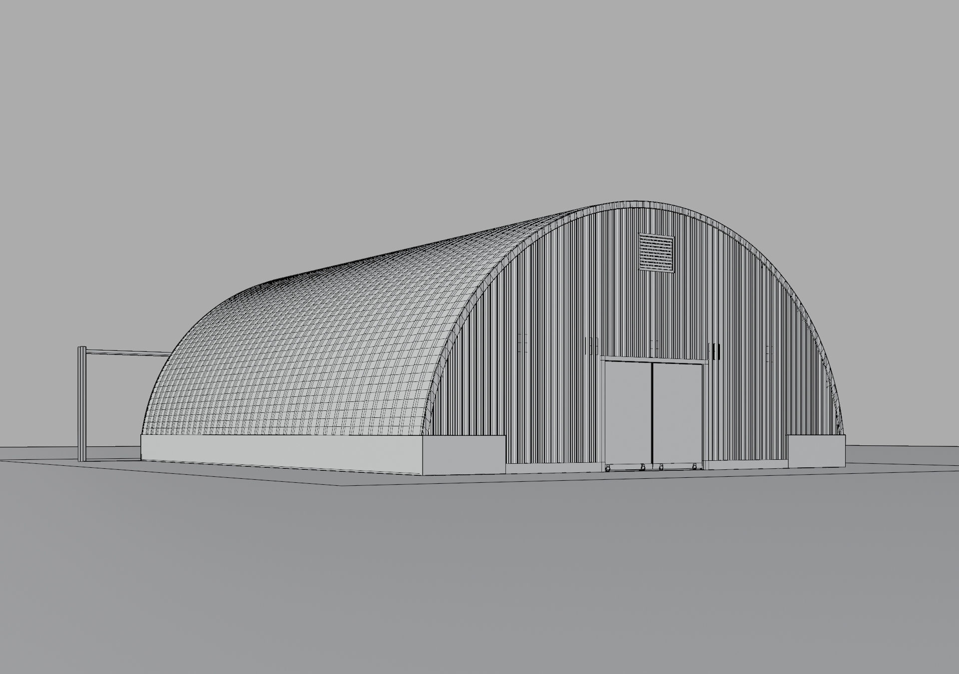 3D model Aircraft Hangar Exterior-Interior VR / AR / low-poly | CGTrader