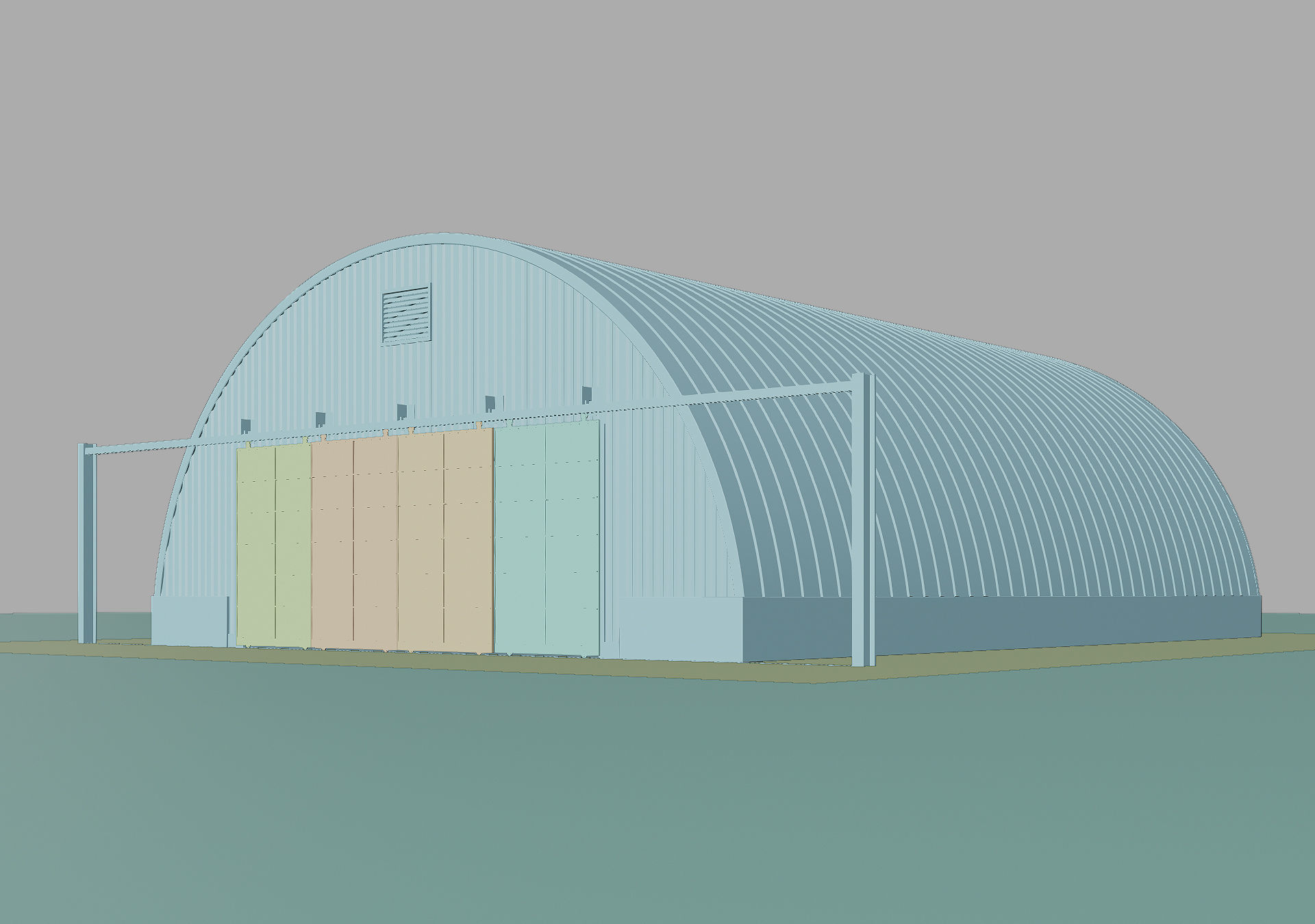 3D model Aircraft Hangar Exterior-Interior VR / AR / low-poly | CGTrader