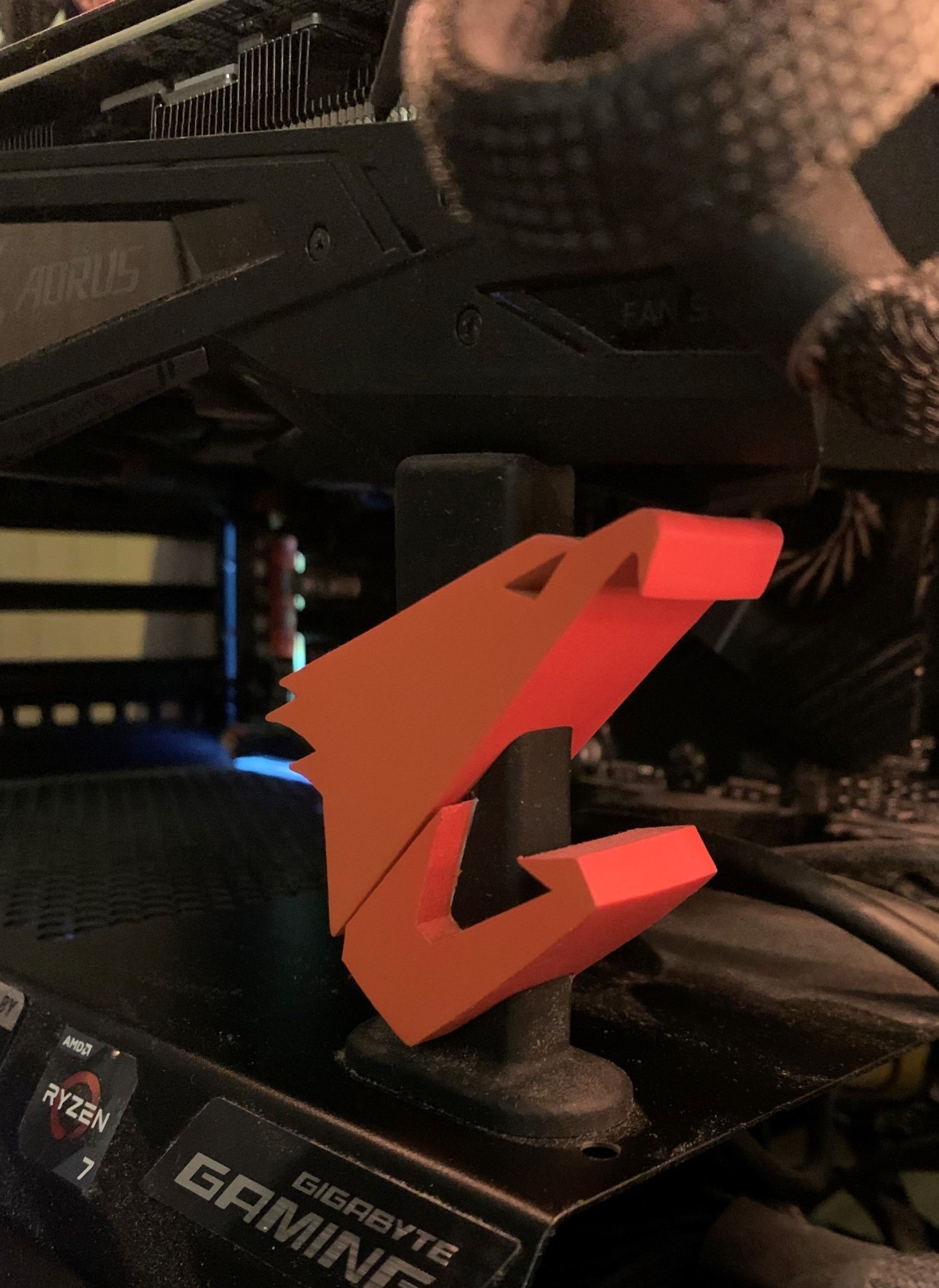 Auros Logo GPU Support 3D model 3D printable | CGTrader