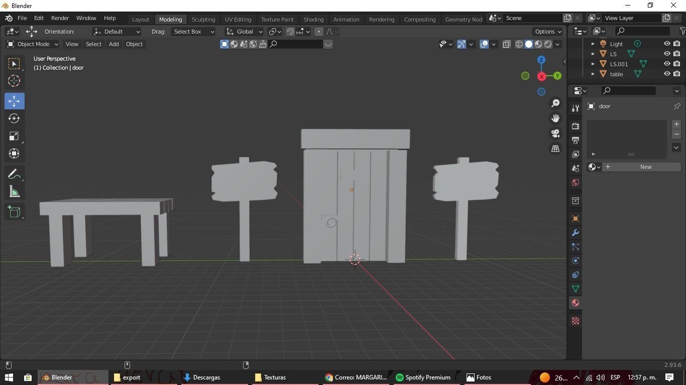 3D model Table door and signs VR / AR / low-poly | CGTrader