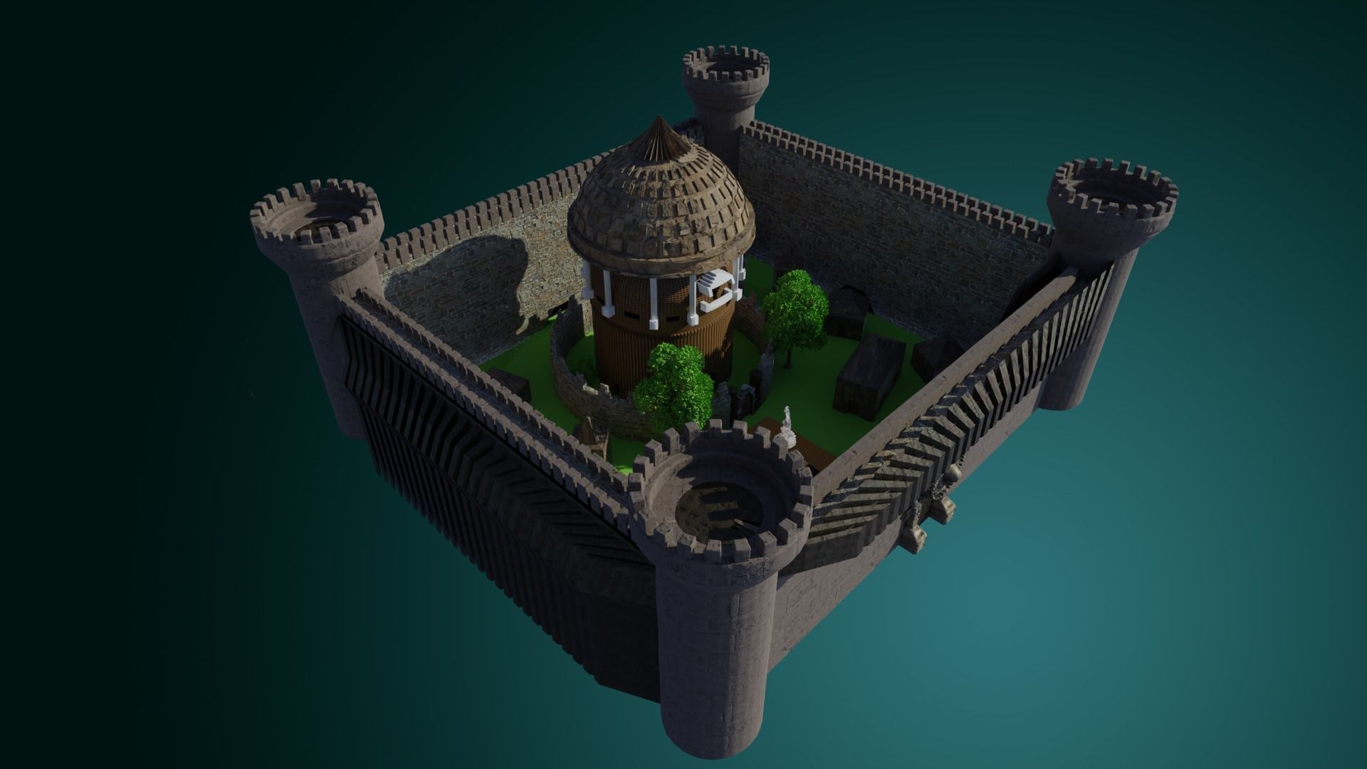 simple princess castle 3D model | CGTrader