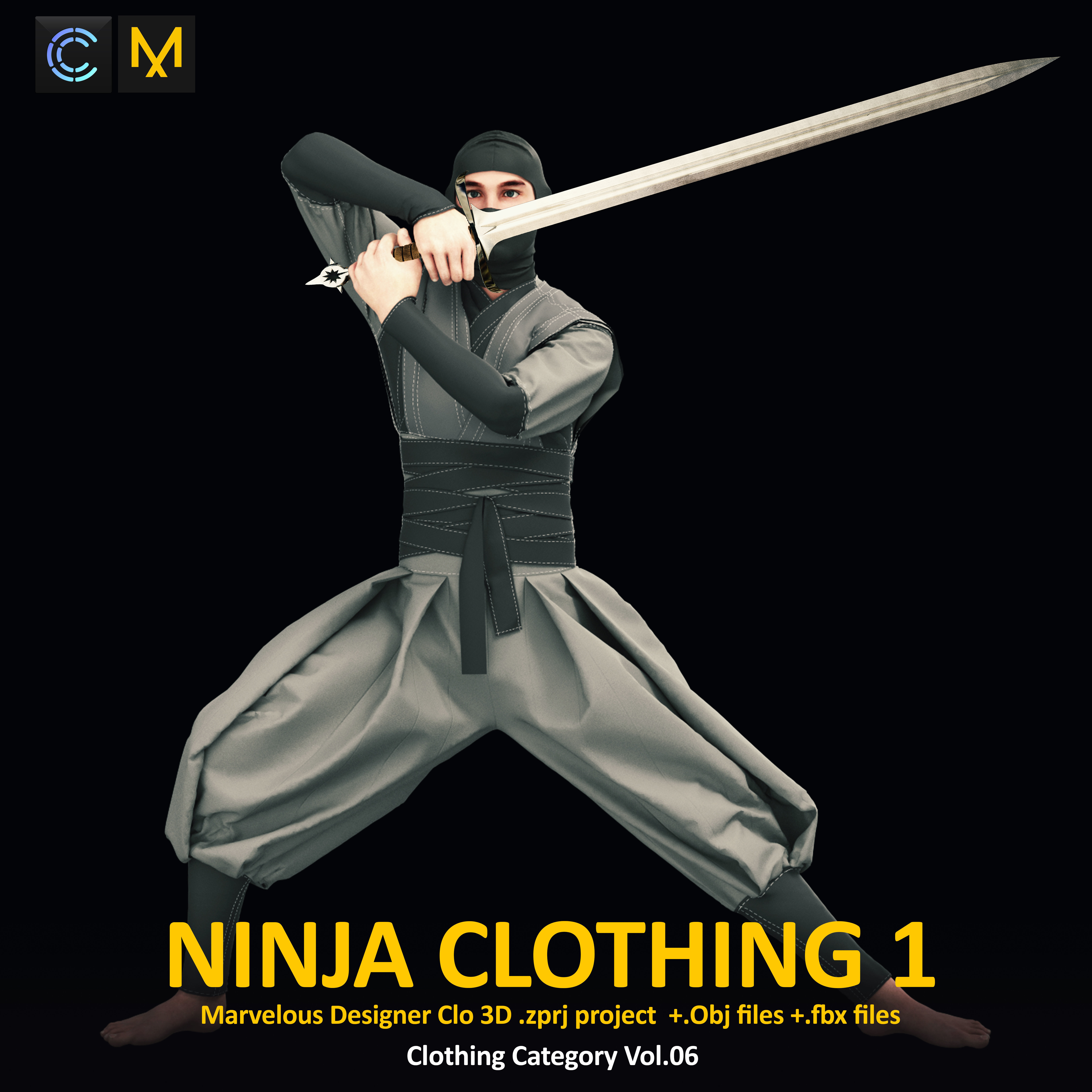 3D model NINJA CLOTHING 1 VR / AR / low-poly | CGTrader