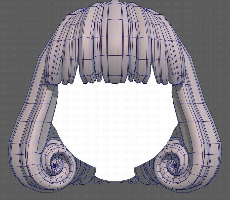3D model Base Hair for girl V49 VR / AR / low-poly | CGTrader