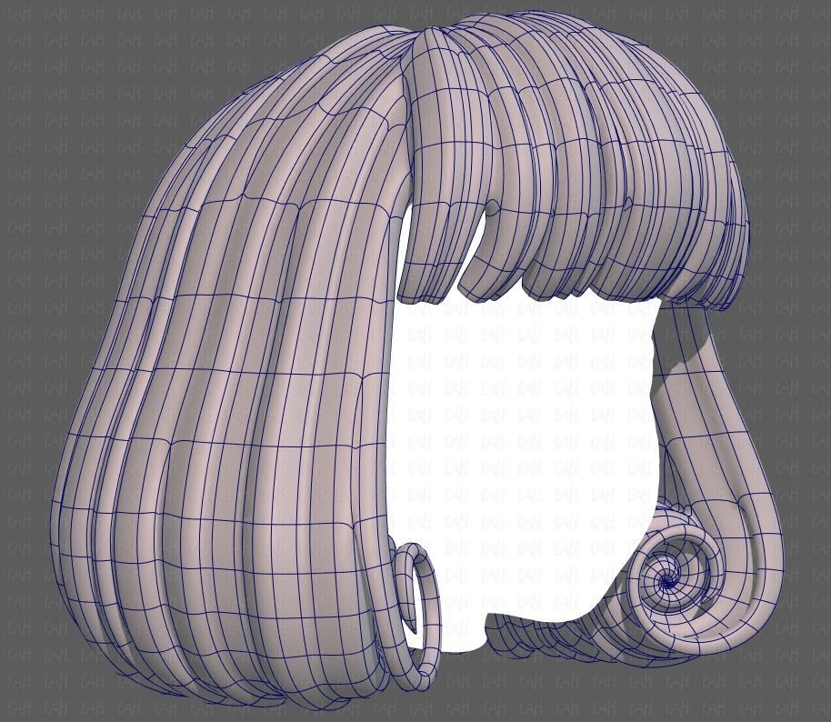 3D model Base Hair for girl V49 VR / AR / low-poly | CGTrader