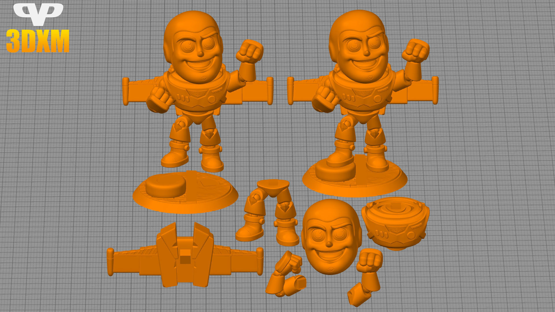 Buzz Lightyear Chibi STL for 3D Printing ChibiSTL 3DXM 3D model 3D ...