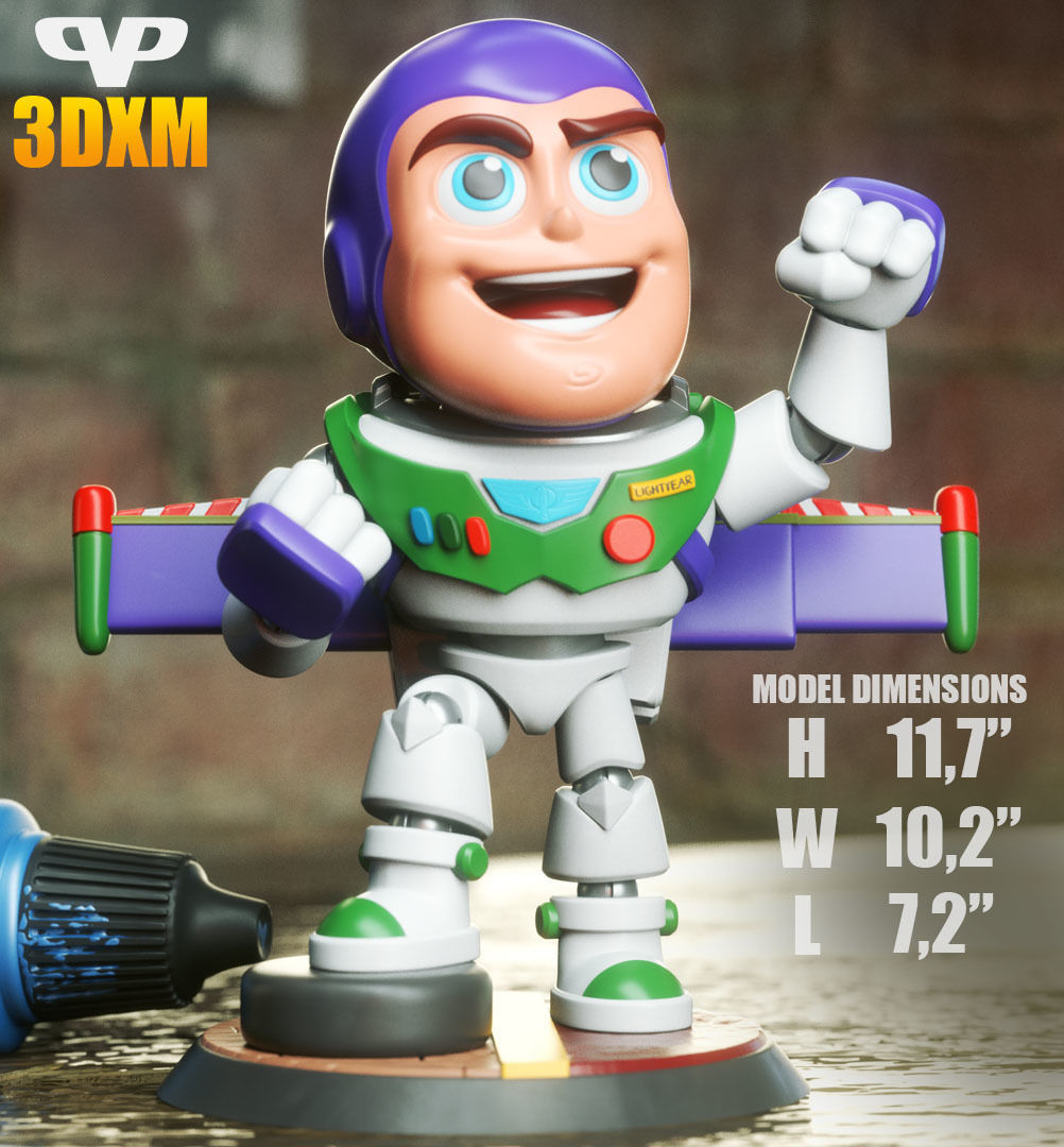 Buzz Lightyear Chibi STL for 3D Printing ChibiSTL 3DXM 3D model 3D ...