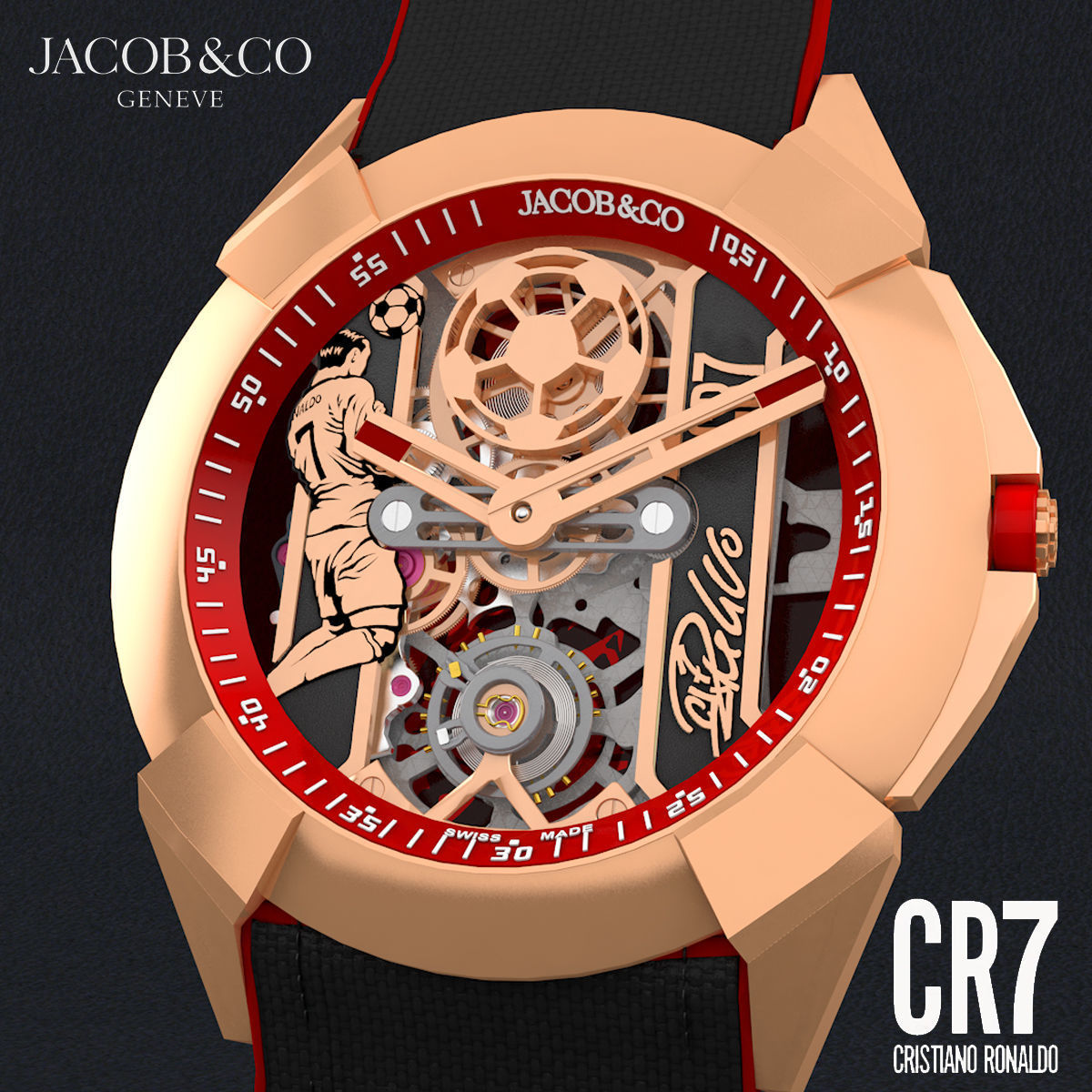 CR7 iconic watch The Jacob Co 3D model | CGTrader