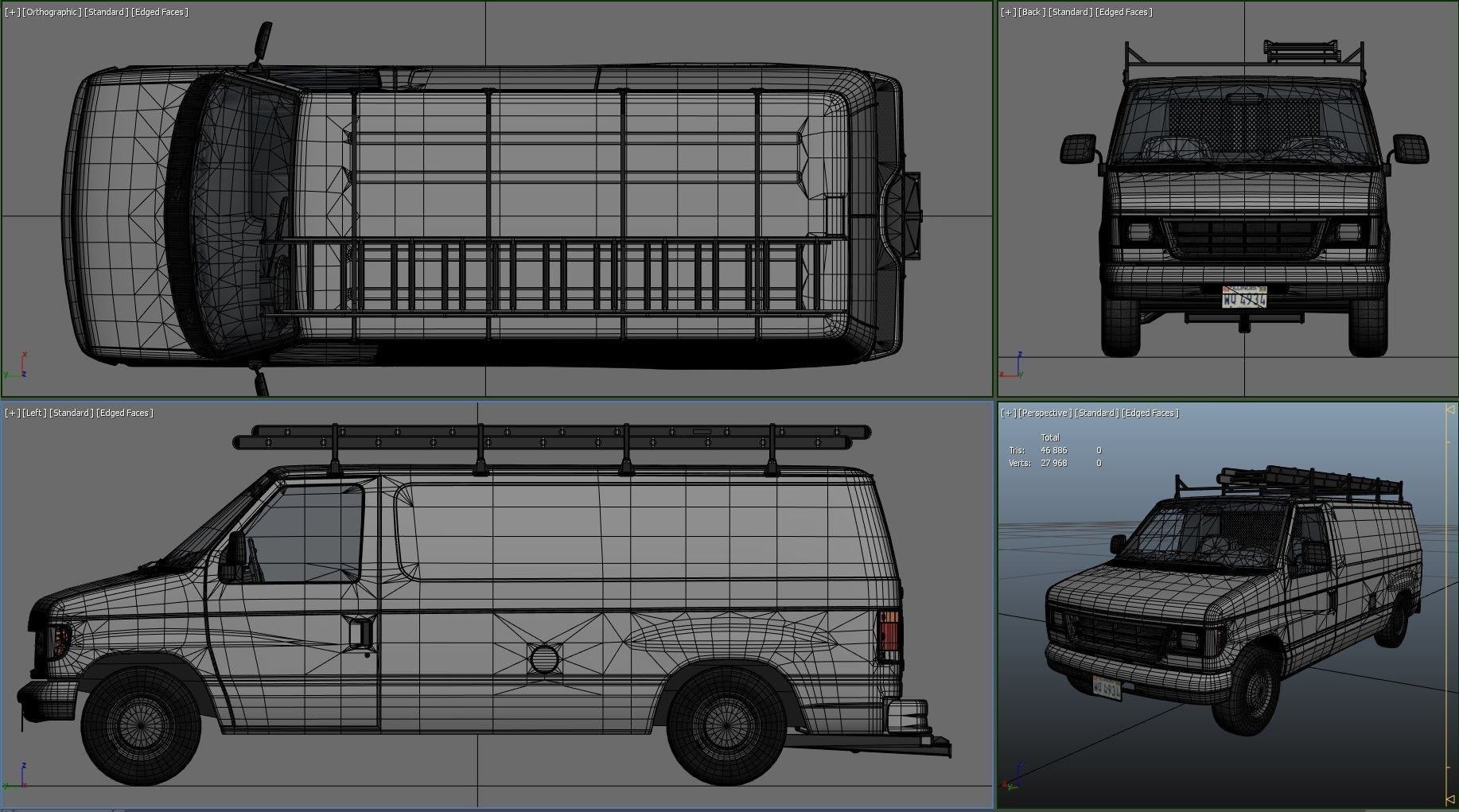 3D model Generic utility van VR / AR / low-poly | CGTrader