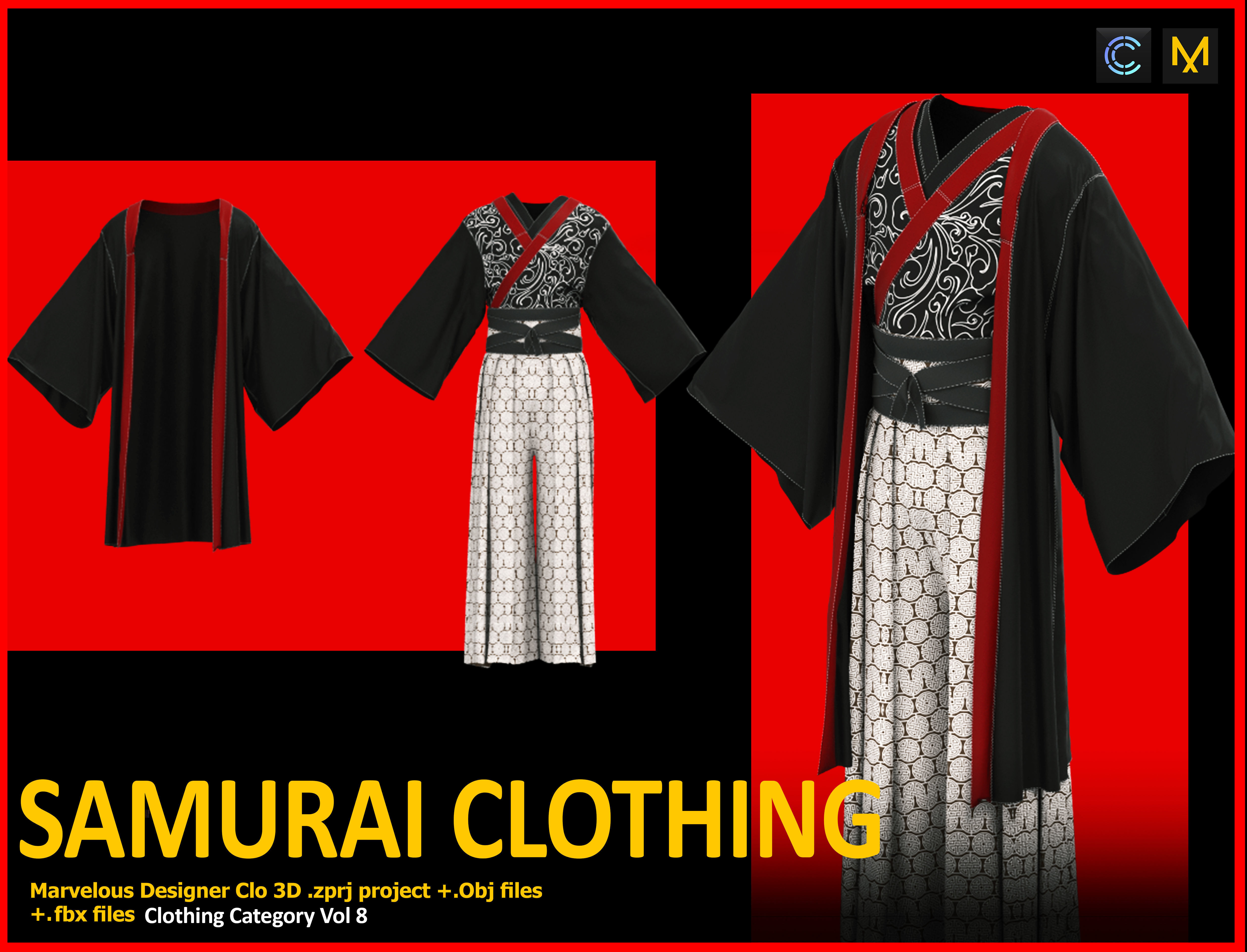 3D model SAMURAI CLOTHING VR / AR / low-poly | CGTrader