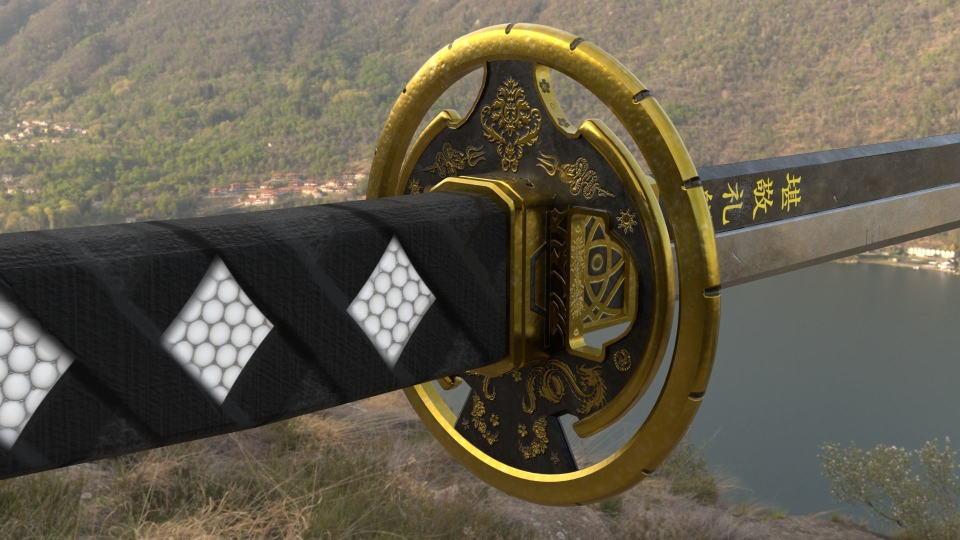 3D model Samurai Sword 6 - Luxury Sword - Katana VR / AR / low-poly ...