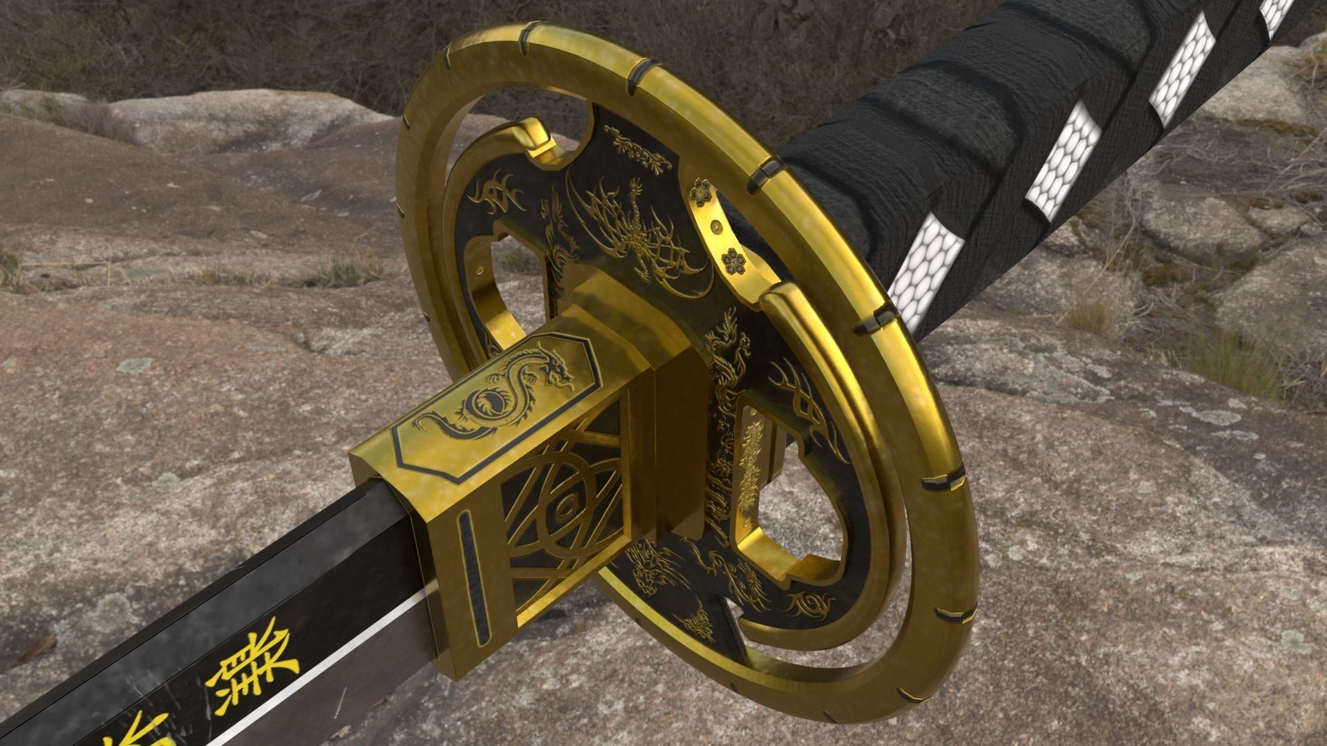 3D model Samurai Sword 6 - Luxury Sword - Katana VR / AR / low-poly ...
