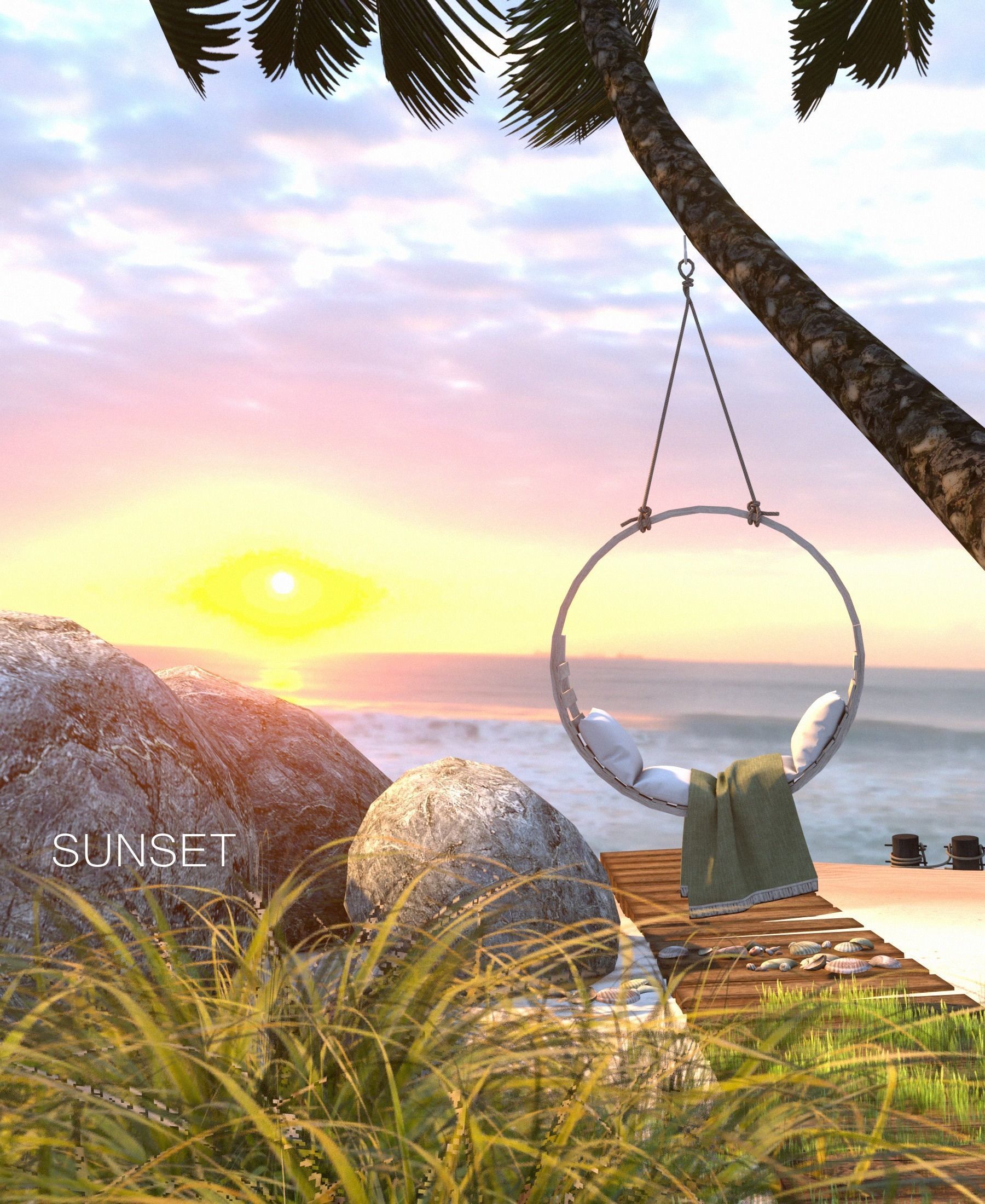 Sunset - Blender scene 3D model | CGTrader