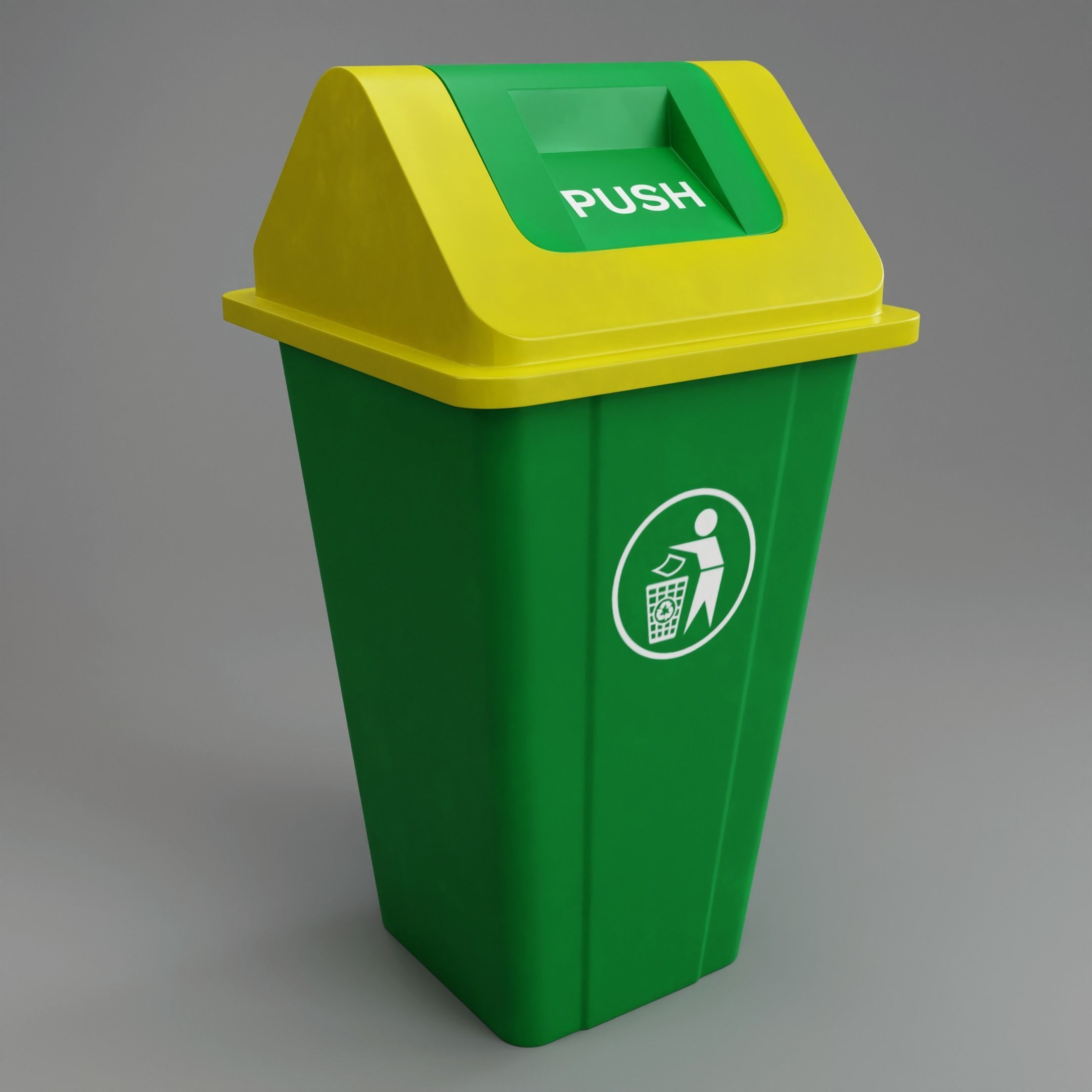 3D model Swing Dustbin Low Poly PBR 3D Model VR / AR / low-poly | CGTrader