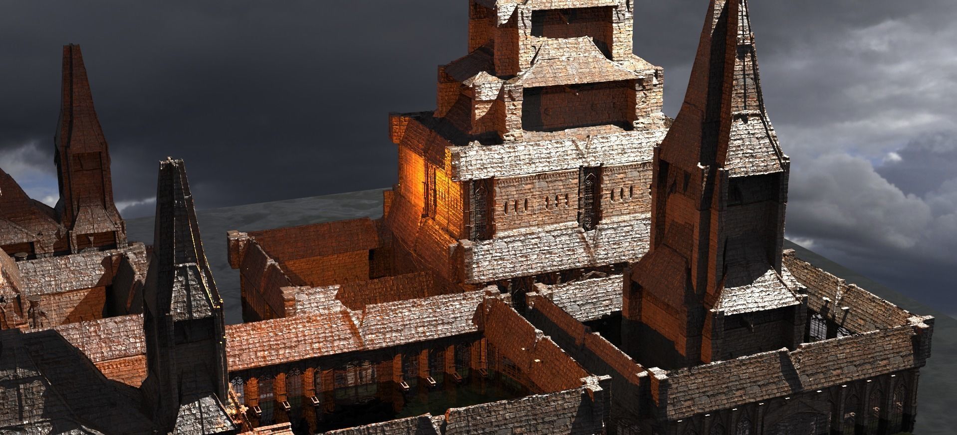 Lizard Cult Cathedral Kitbash 2 3D model | CGTrader