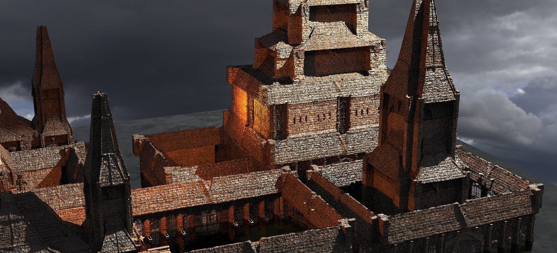 Lizard Cult Cathedral Kitbash 2 3D model | CGTrader