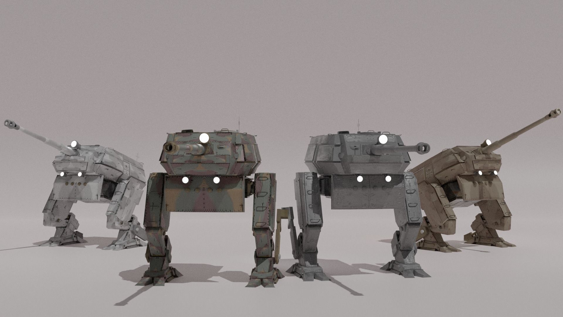 3D model Destroyer Mech Walker with RIG and LOWPOLY Default Camo VR ...