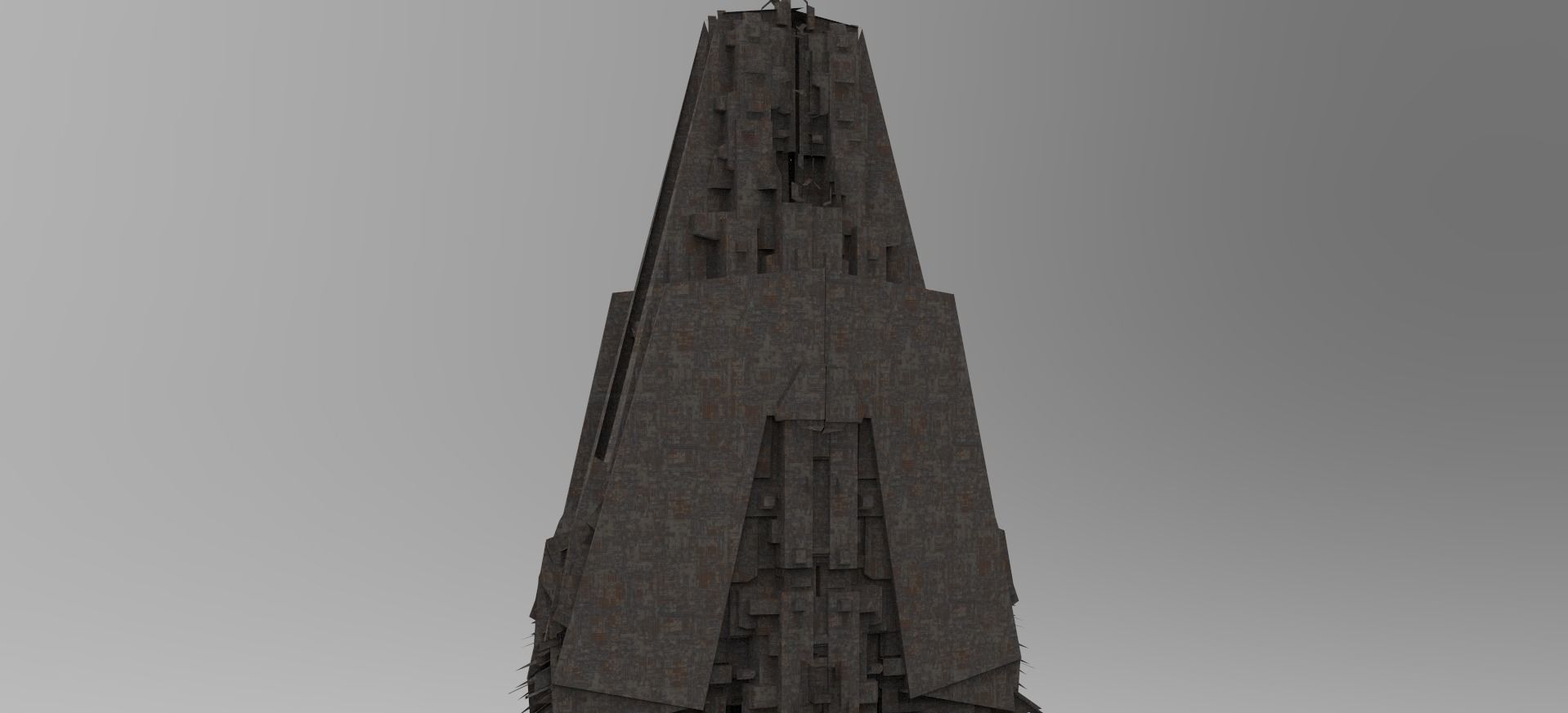 Sci-Fi City dystopia pyramid Ship 3D model | CGTrader