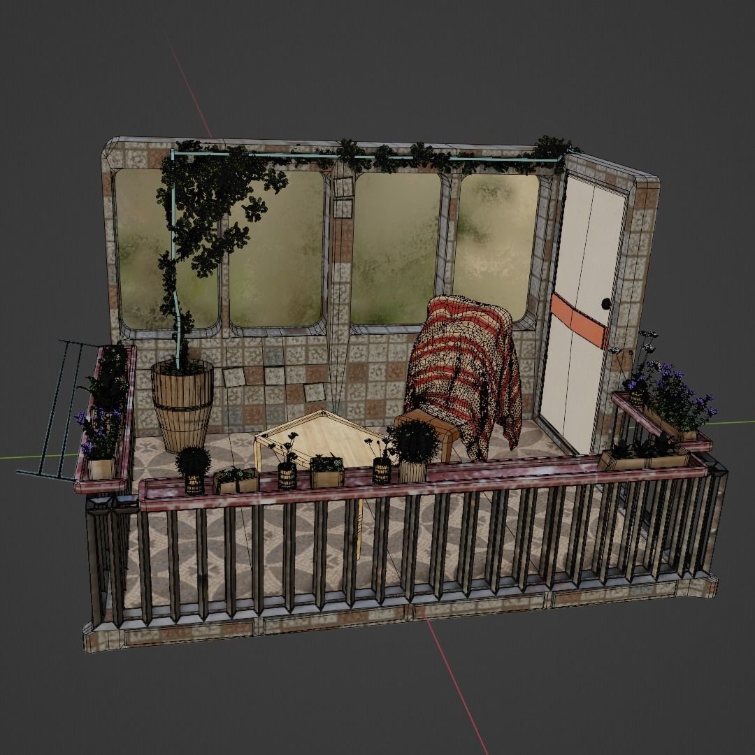 Terrace Balcony Asset 3D model | CGTrader