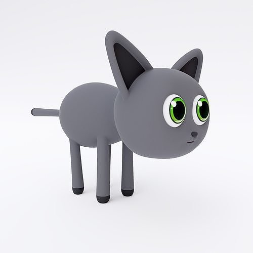 Cat cartoon 3d model 3D model | CGTrader