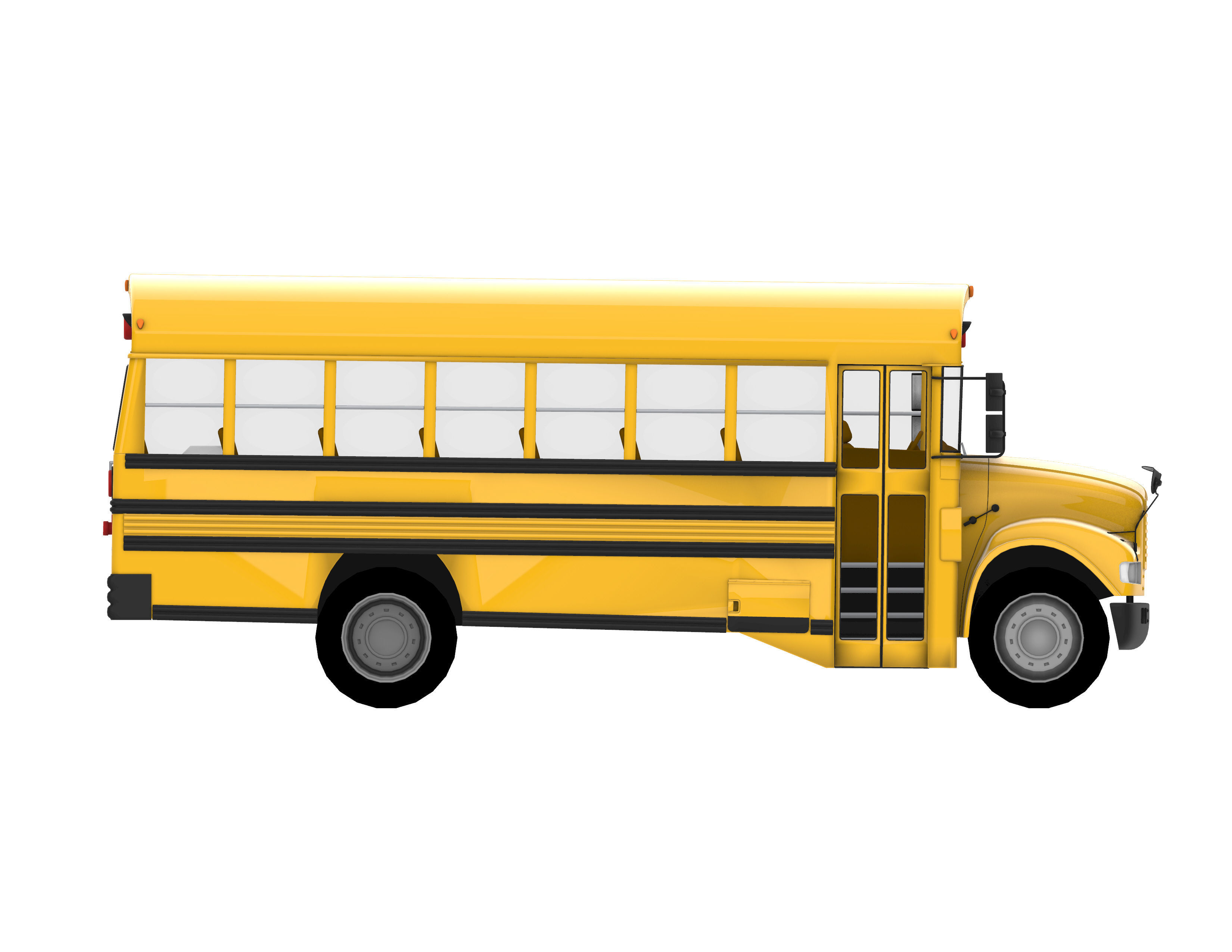 Yellow School Bus 3D model | CGTrader