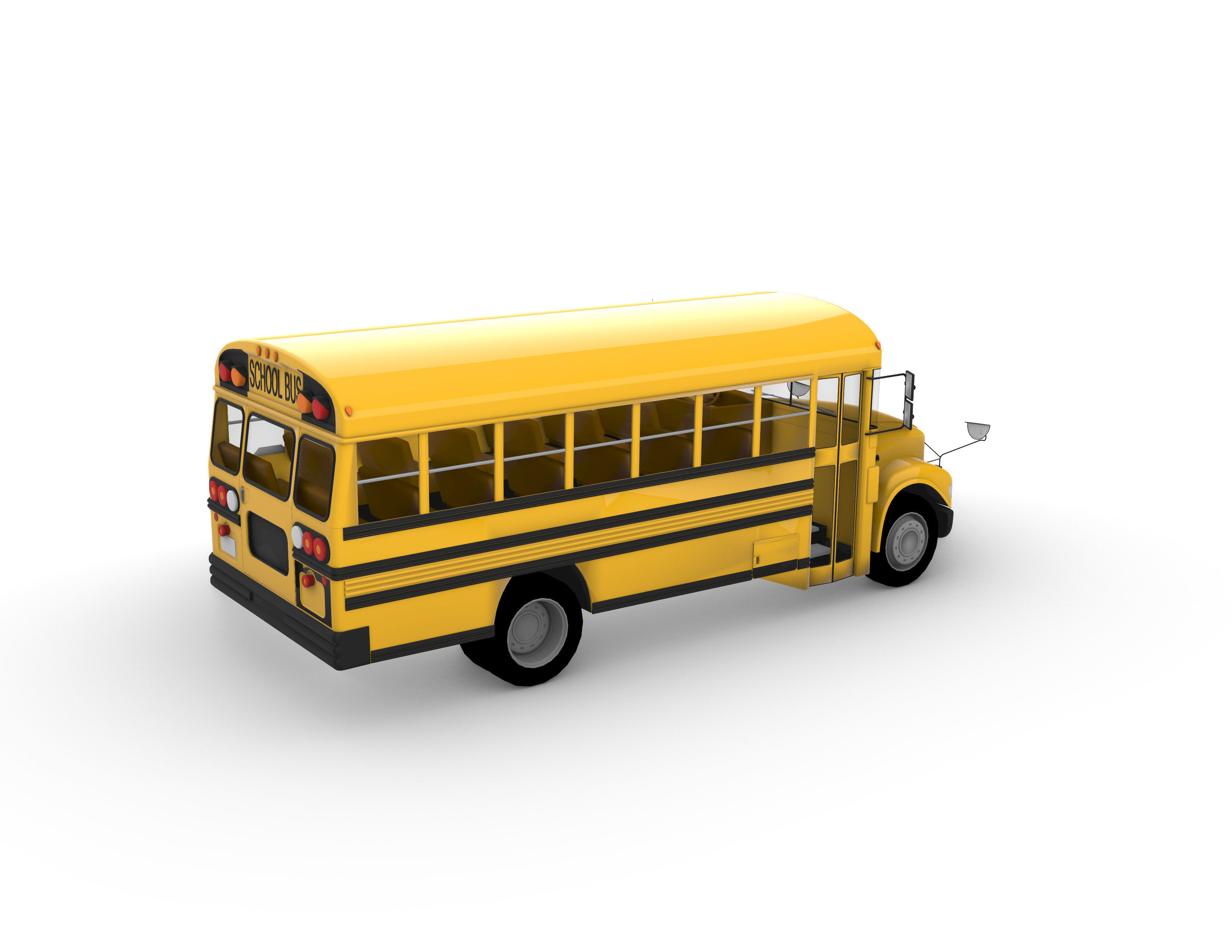 Yellow School Bus 3D model | CGTrader