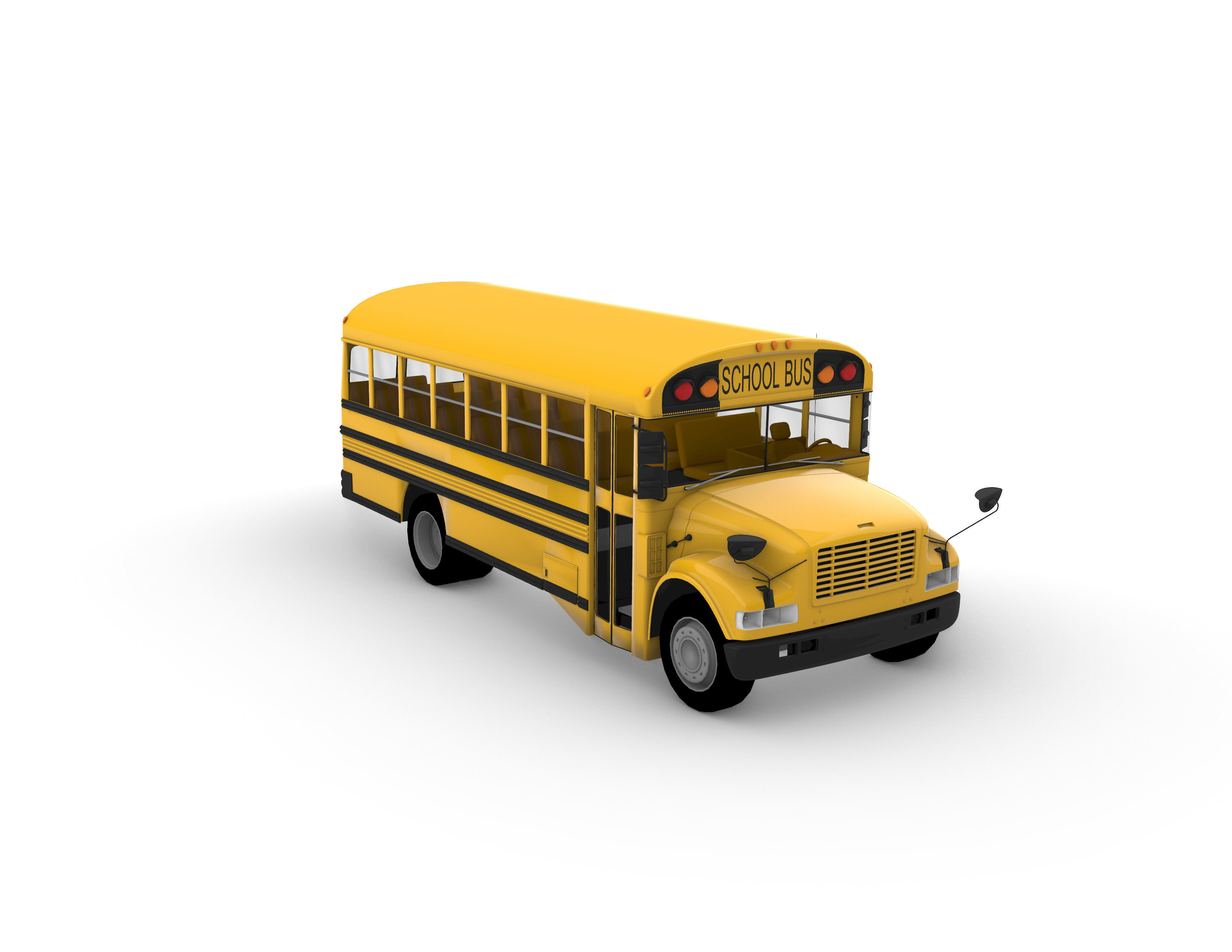Yellow School Bus 3D model | CGTrader
