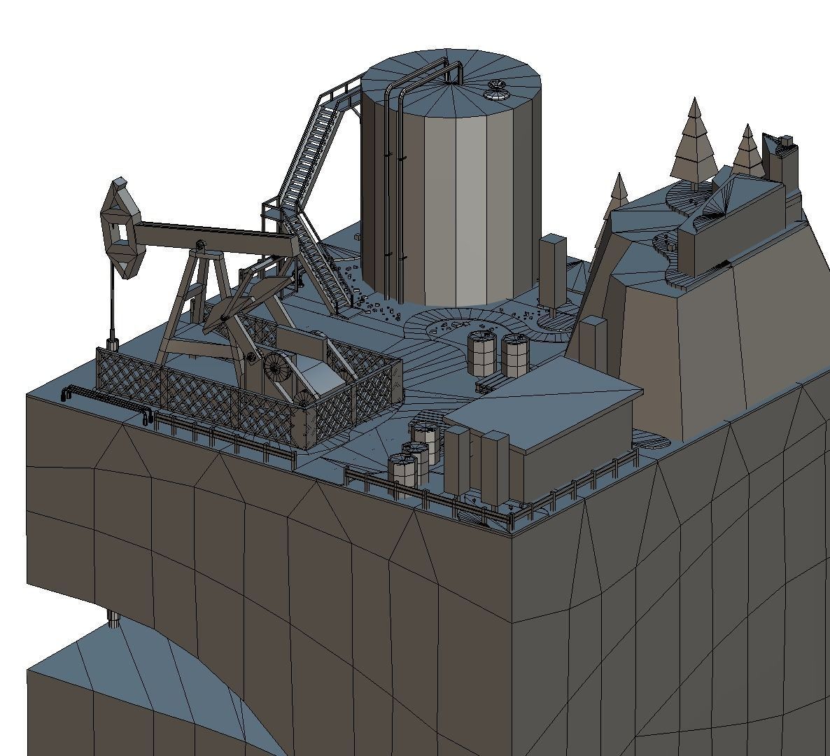 3D model oil field extracting crude VR / AR / low-poly | CGTrader