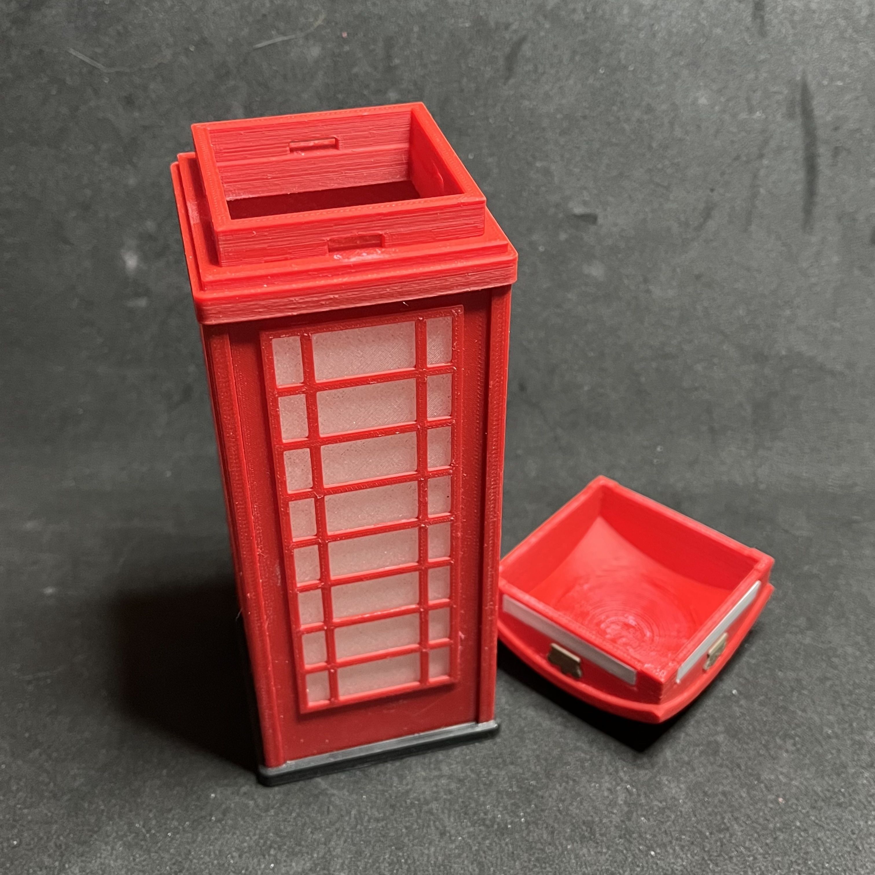 Vintage Telephone Box Gift and Jewellery Box 3D model 3D printable ...