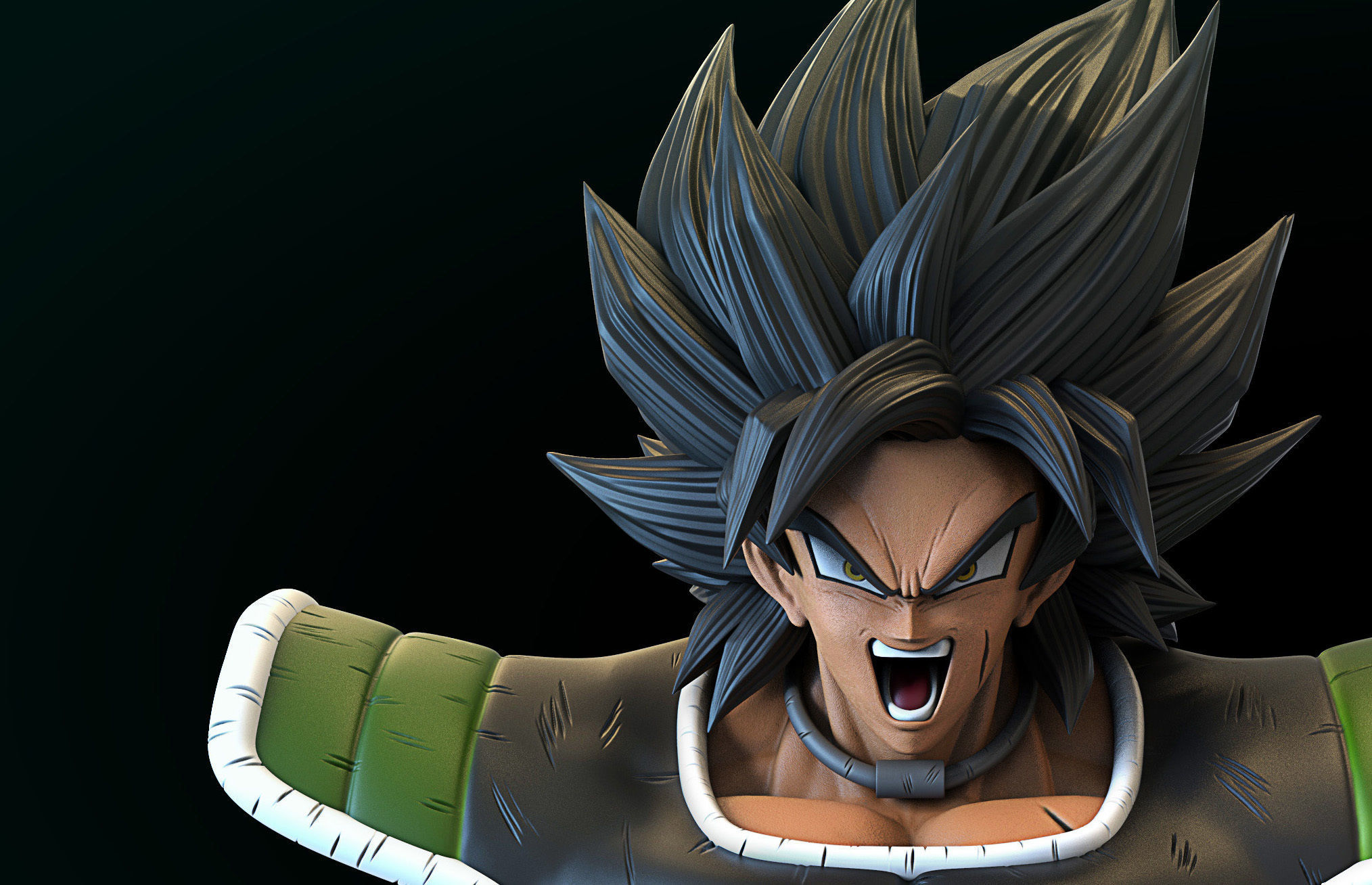 Broly Bust 3D model 3D printable | CGTrader