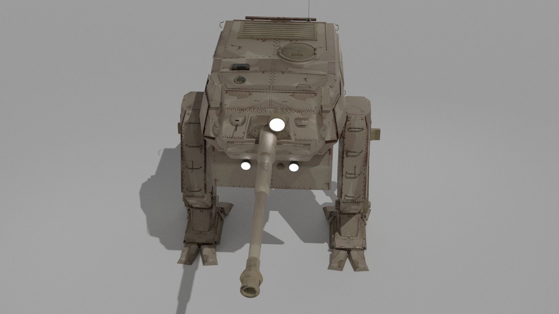 3D model Destroyer Mech Walker with RIG and LOWPOLY Desert Camo VR / AR ...