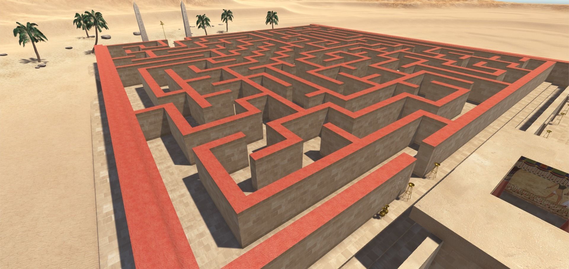 3D model Egyptian labyrinth VR VR / AR / low-poly | CGTrader