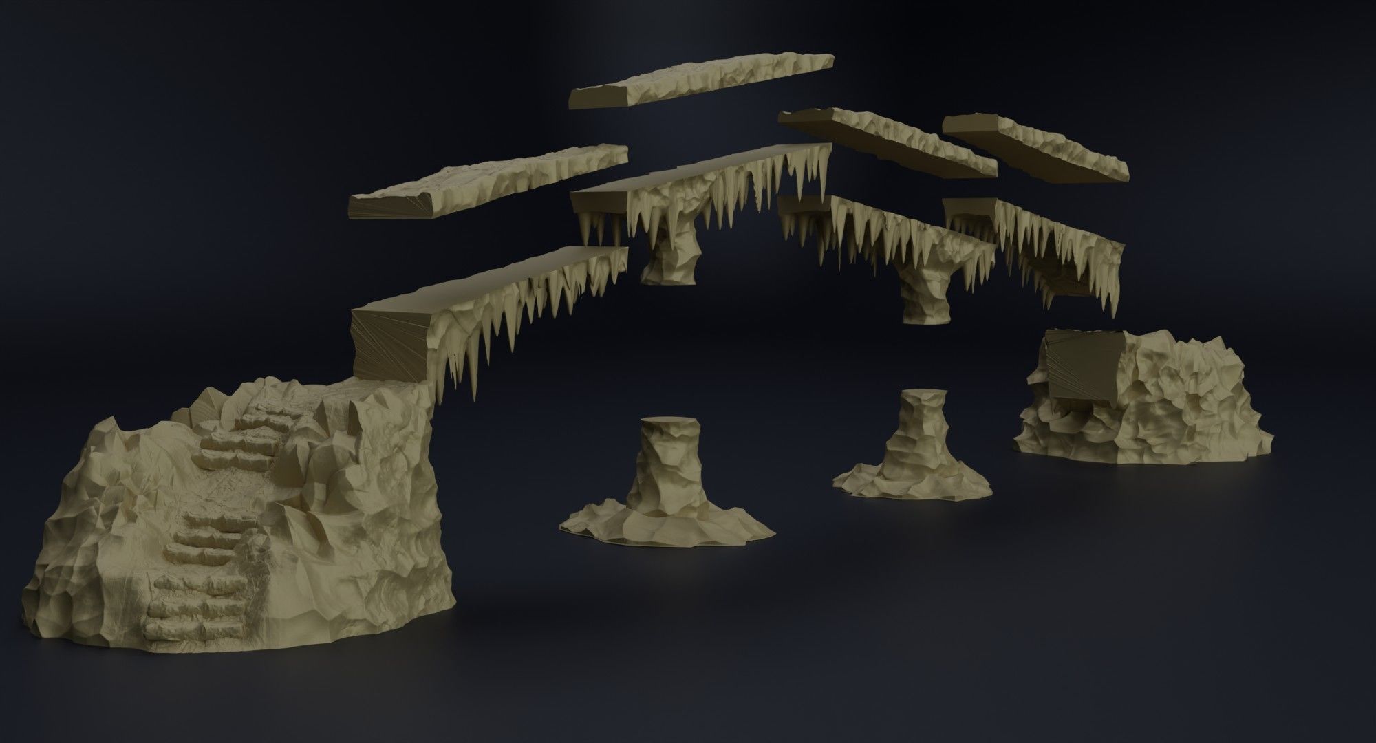 Frozen Bridge Tabletop Terrain 28 MM 3D model 3D printable | CGTrader