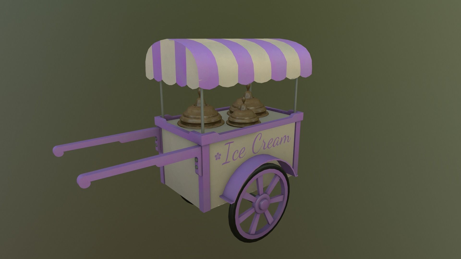 3D model Ice Cream Cart VR / AR / low-poly | CGTrader