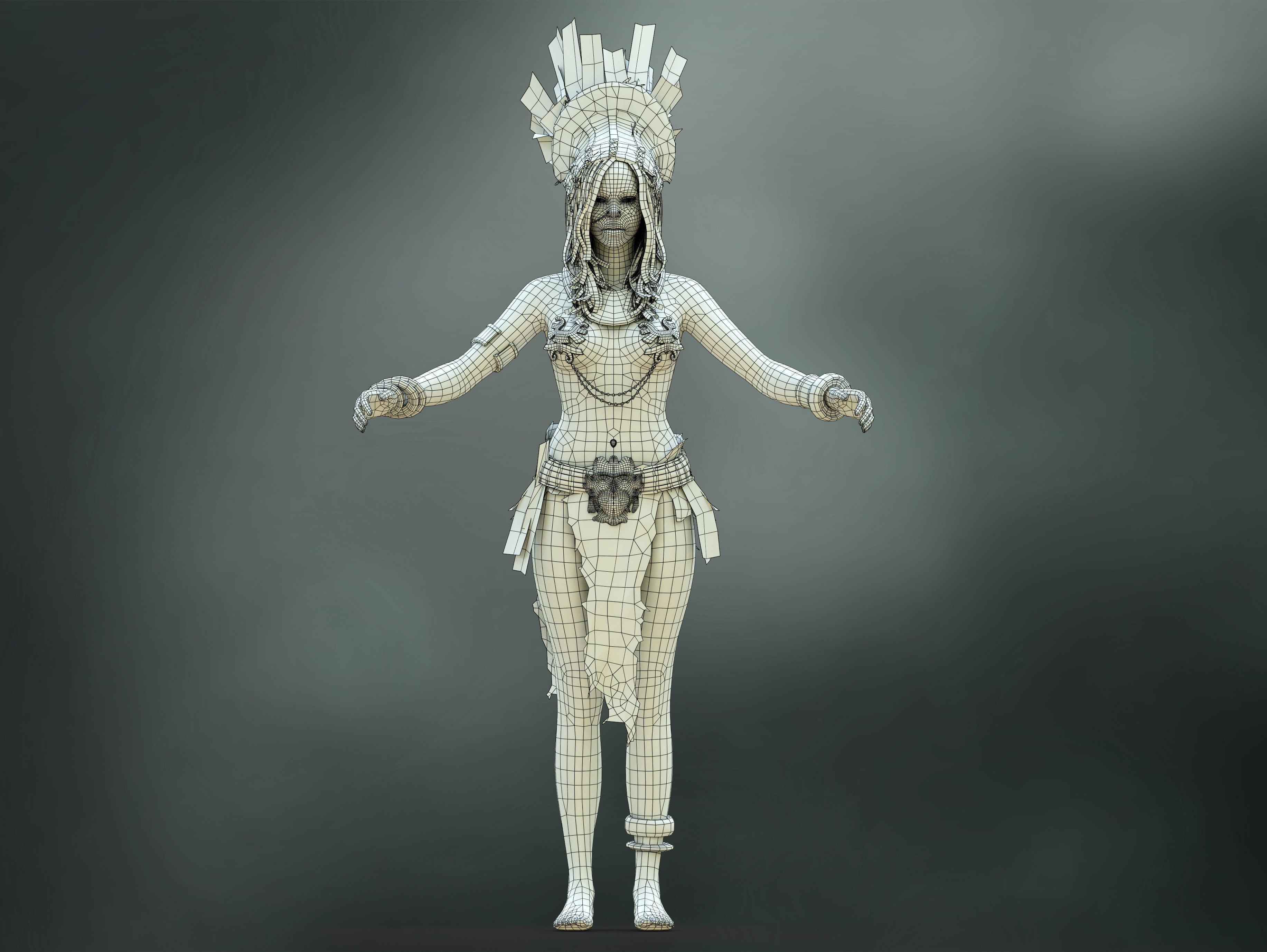 3D model Mayan Girl VR / AR / low-poly rigged | CGTrader